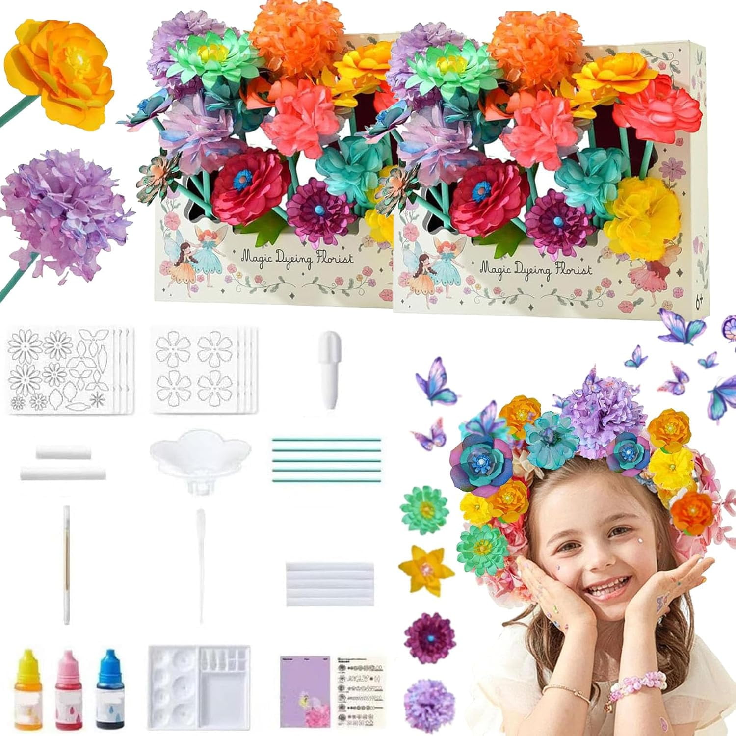 Bloomjoy Magic Petal Flower Art Kit, Bloom Joy Magic Petal Flower Kit, DIY Paper Flower Craft ...