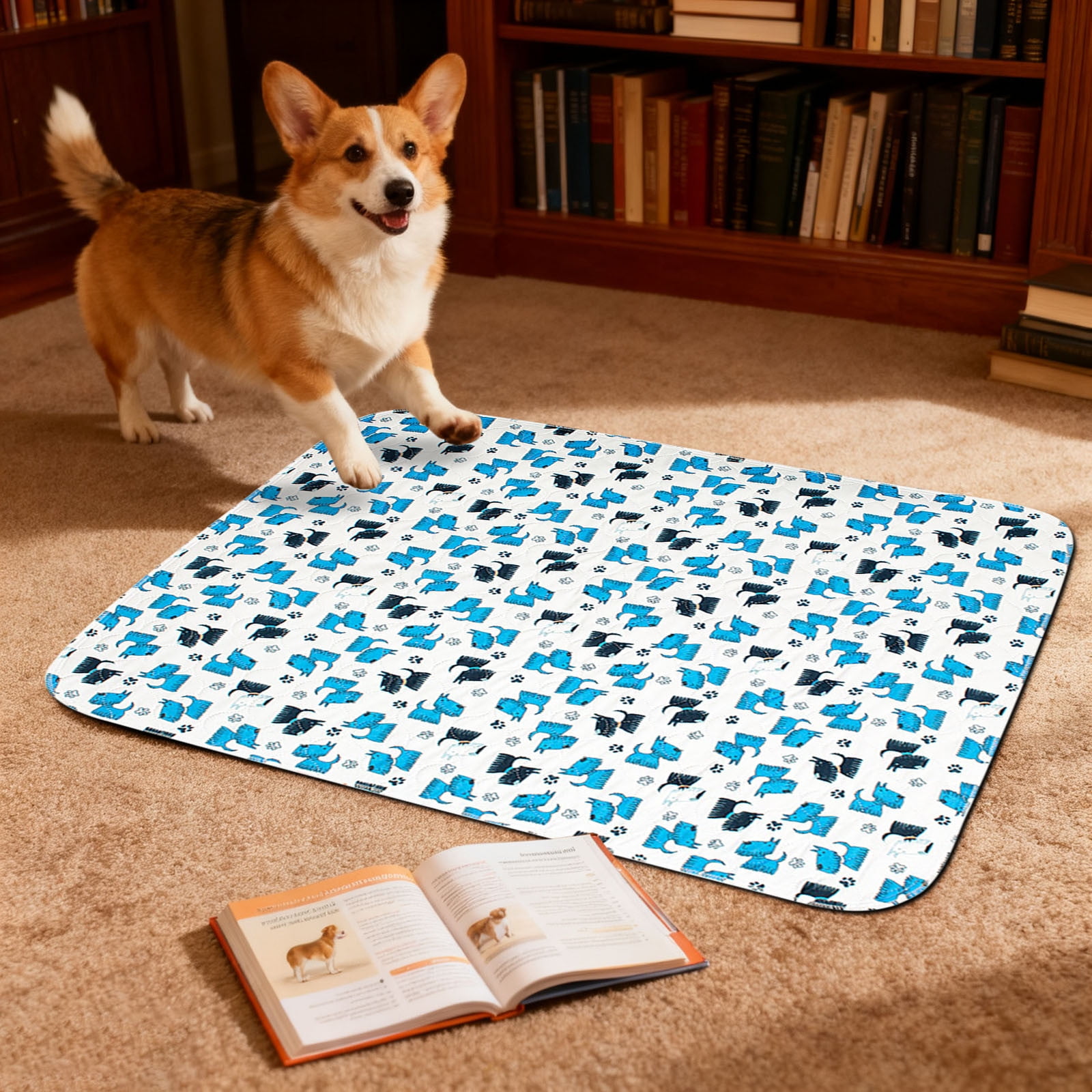 Bloompad Dog Pee Pads | Ultra Absorbent Leak-Proof 4-Layer Reusable Puppy Training Pad, Non-Slip ...