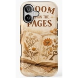 Blooms Between Pages Book Phone Case for iPhone 11 12 13 14 15 16 17 ...