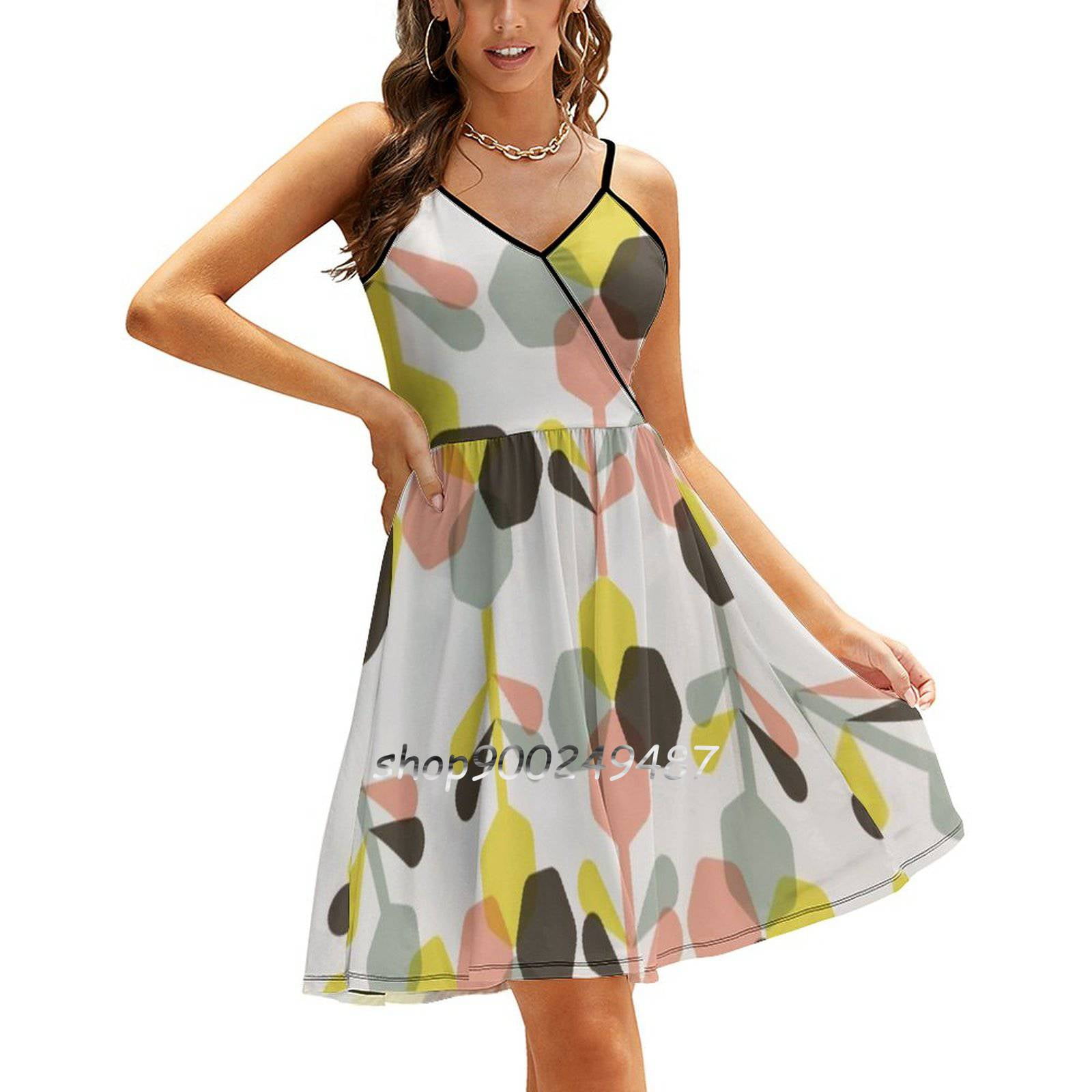 Blooms In Blush / / Abstract Pattern Retro Art Evening Party Dresses ...