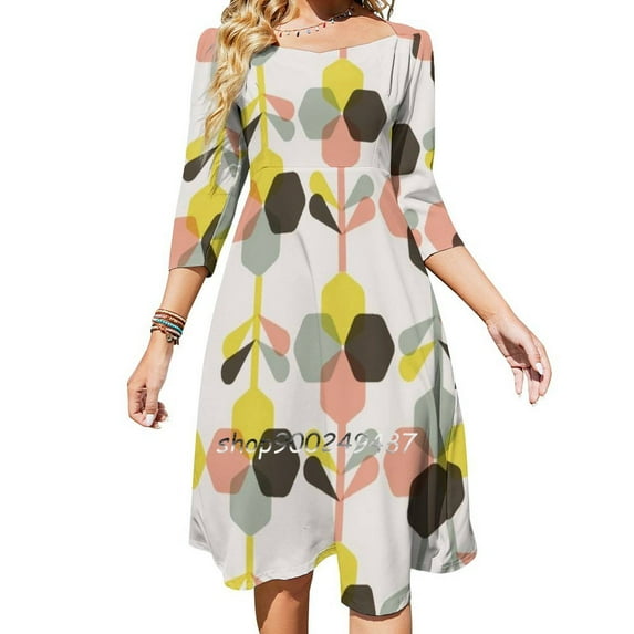 Blooms In Blush / / Abstract Pattern Retro Art Evening Party Dresses ...