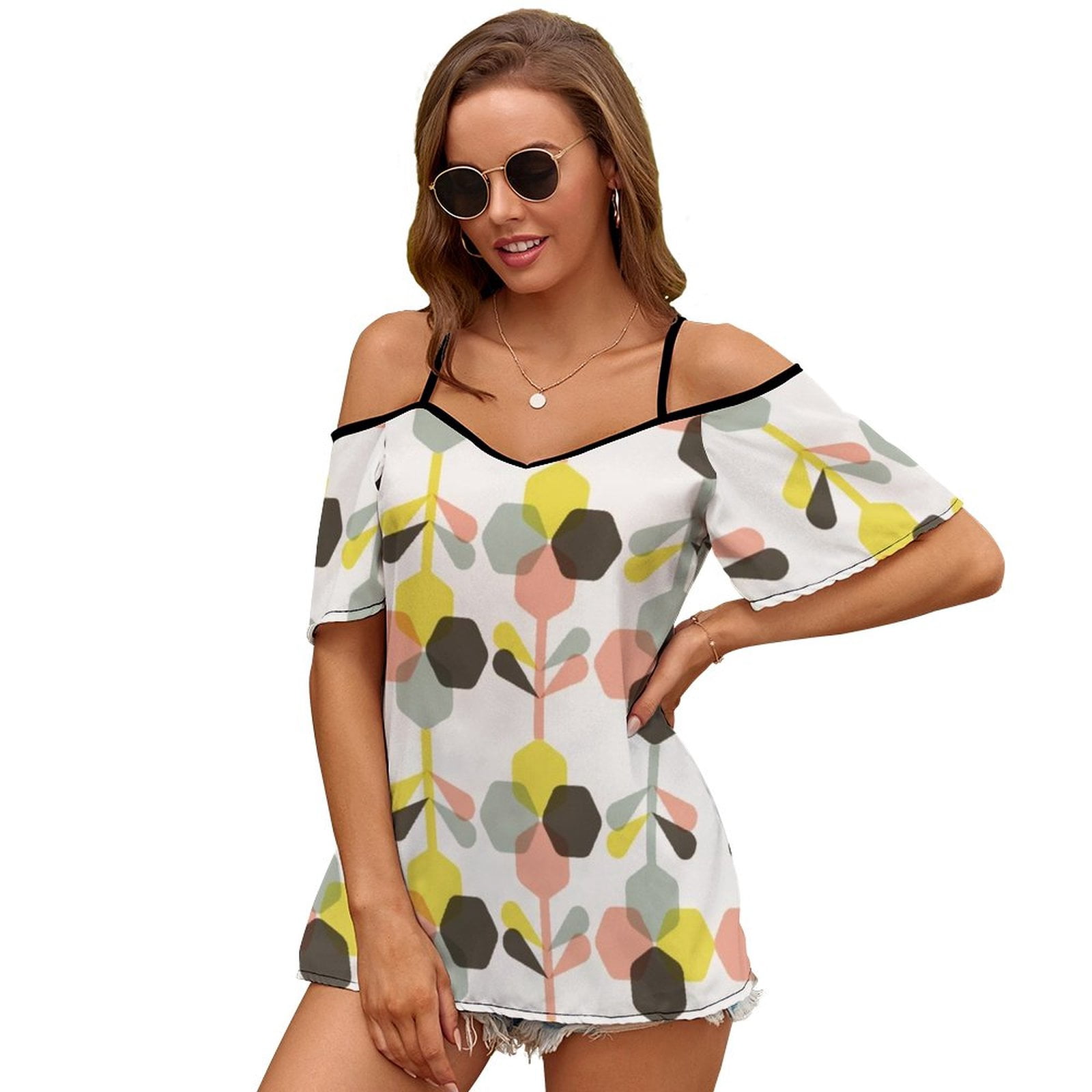 Blooms In Blush / / Abstract Pattern Retro Art Women'S T-Shirt New ...