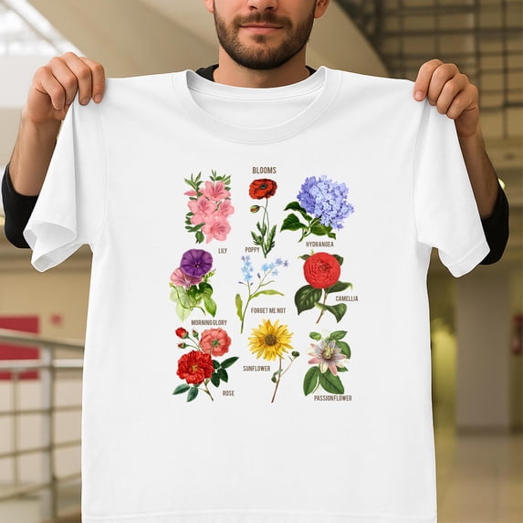 Blooms Retro Graphic Vintage 90s Flower Nostalgia, Nature Mom V61580 ...