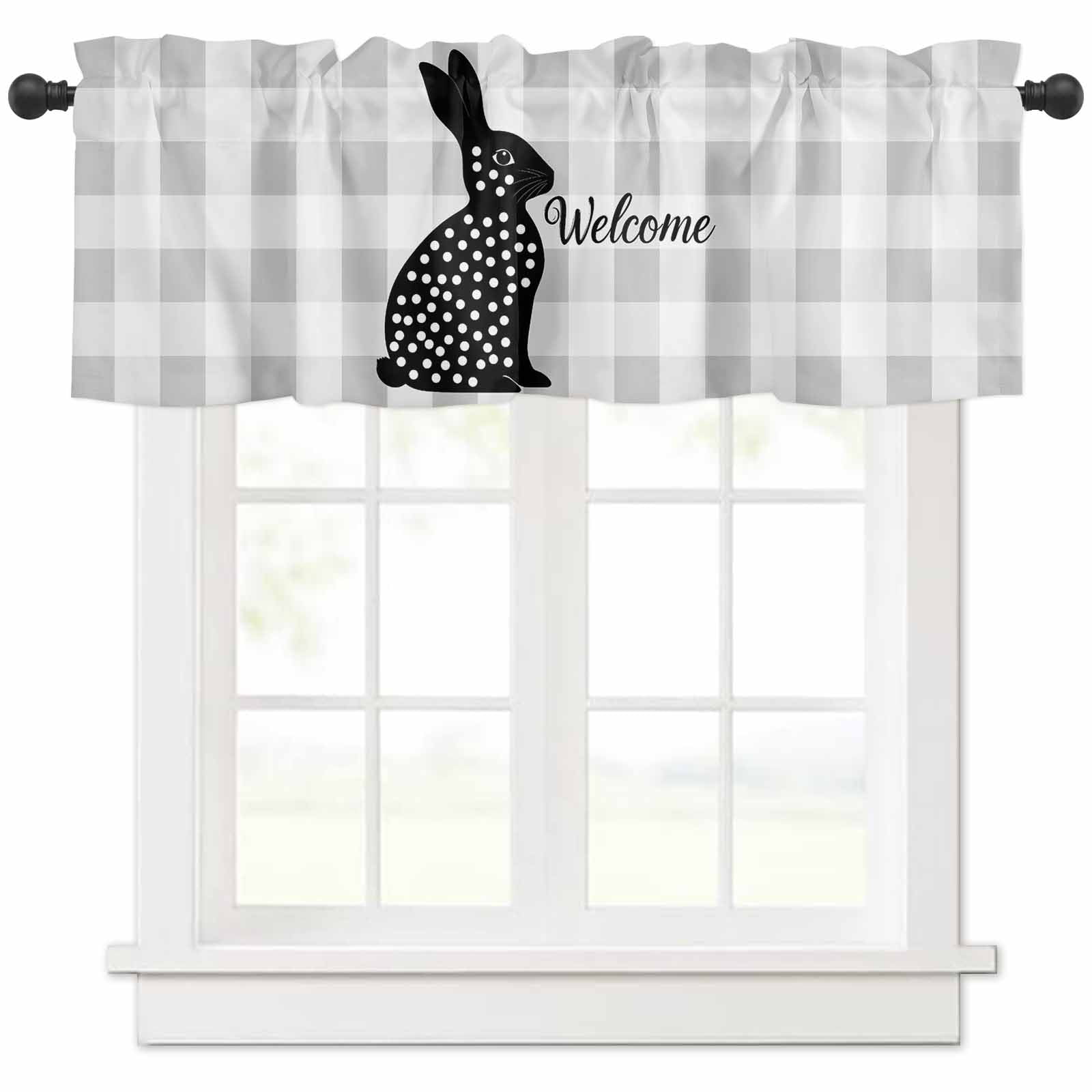 Blooms White Floral Valances for Windows Farmhouse Kitchen Curtains ...