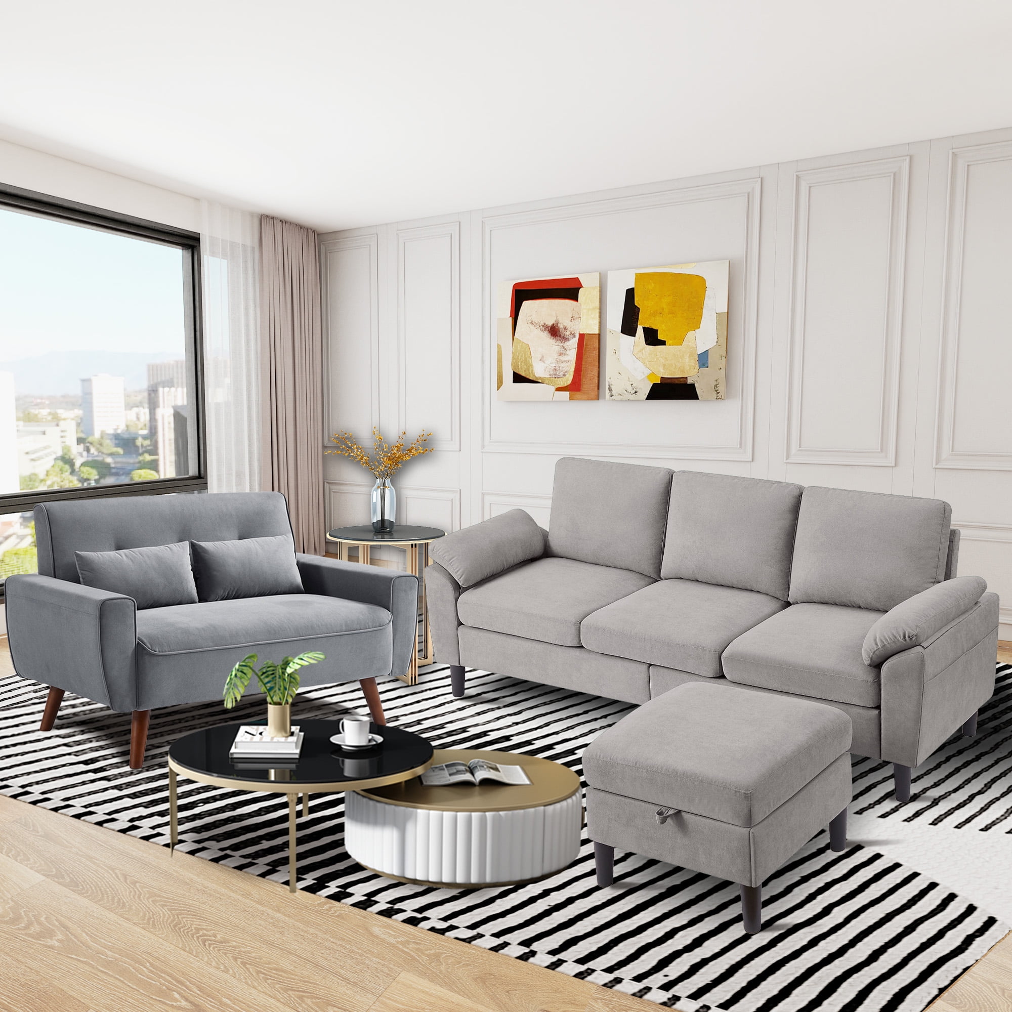 Loveseat and sectional set store