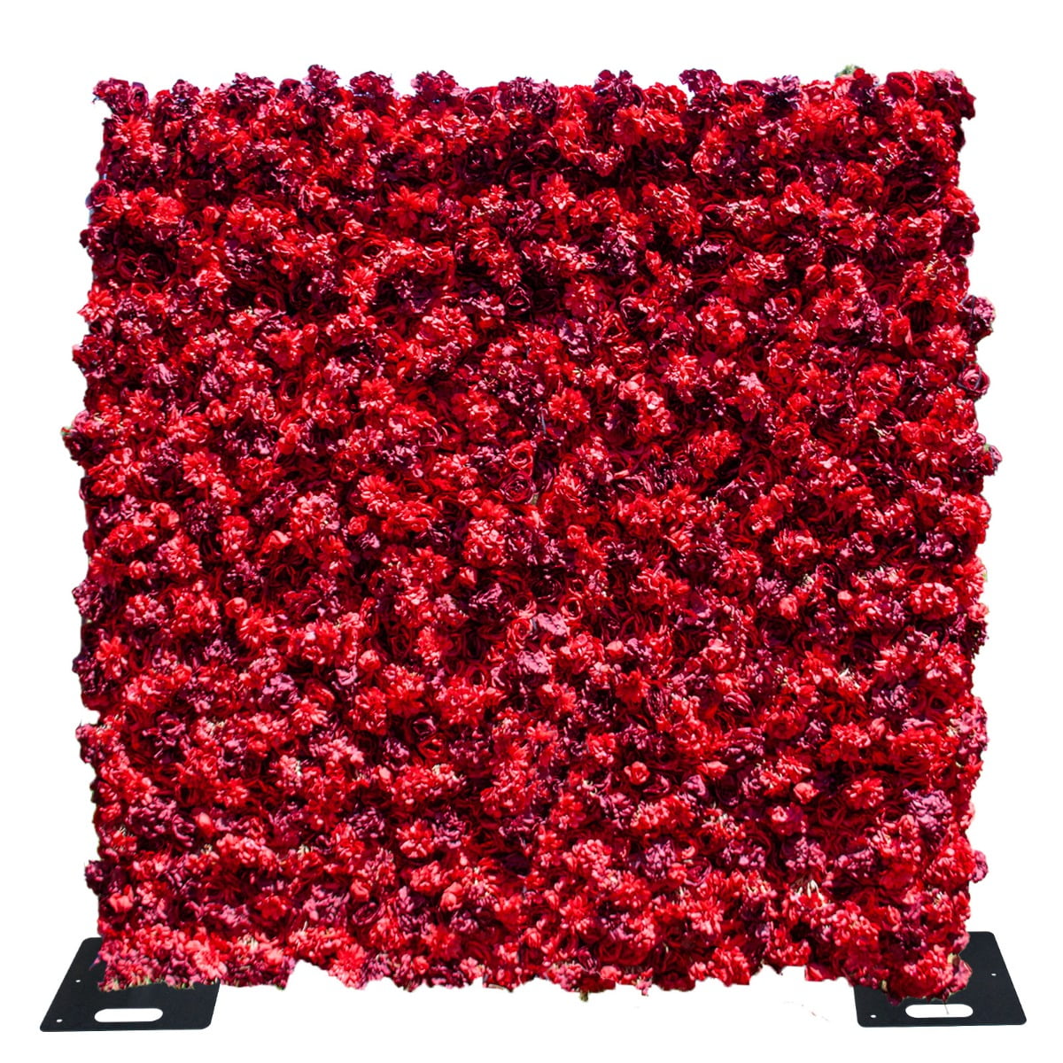 Bloomy Faux Flower Wall, Backdrop, Step & Repeat, Silk, Red 8x8 FT ...