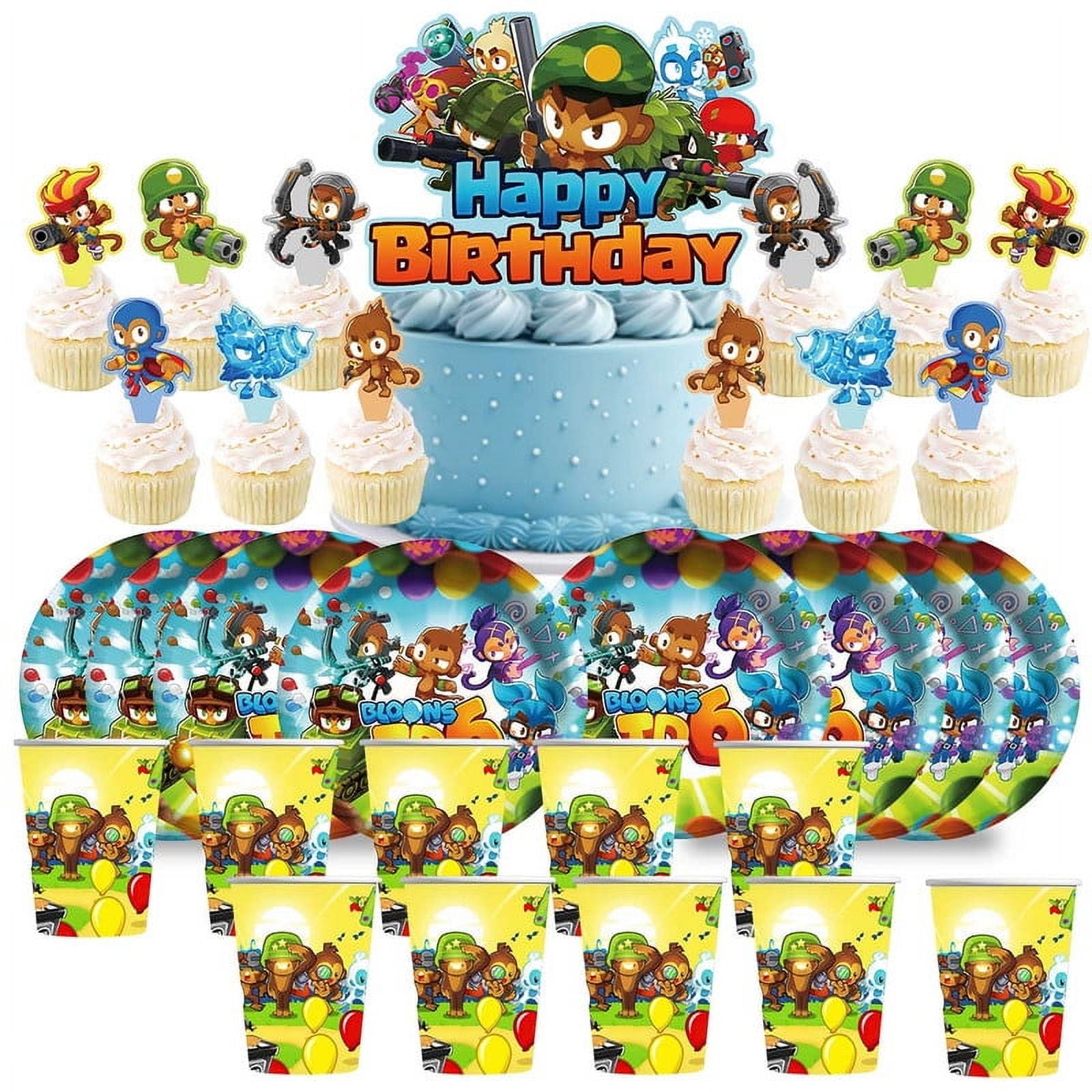 Bloons TD Birthday Cups Party Supplies Plates Fans Decorations Cake ...