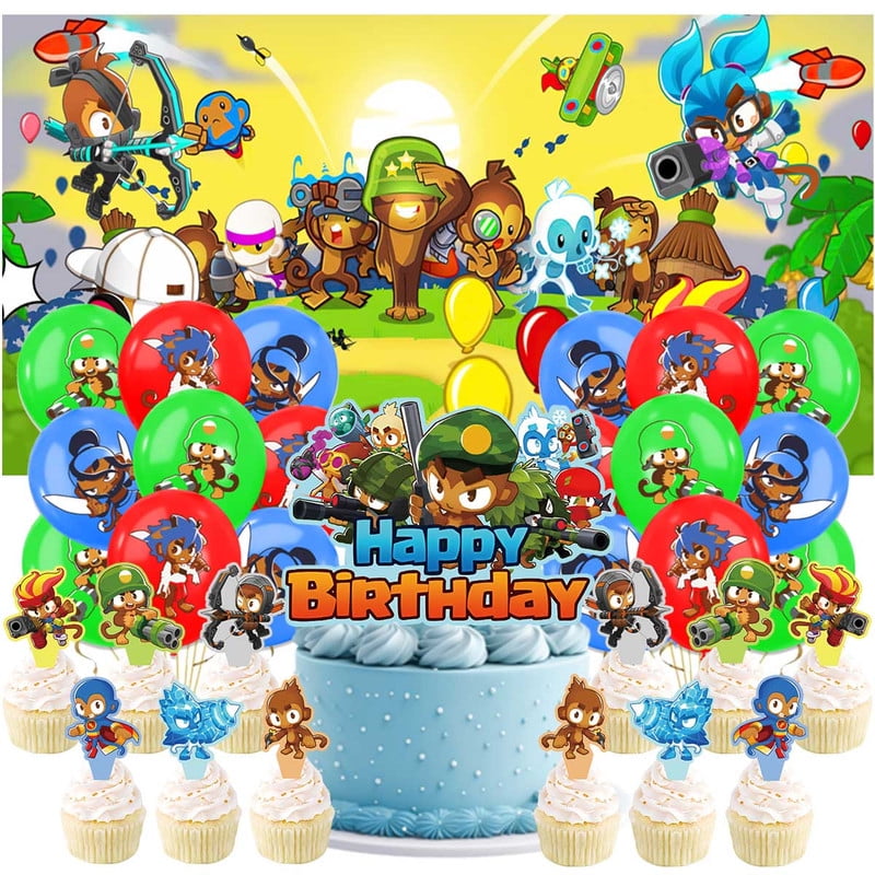 Bloons TD Birthday Set Party Decor Decorations for Kids Supplies Kit ...