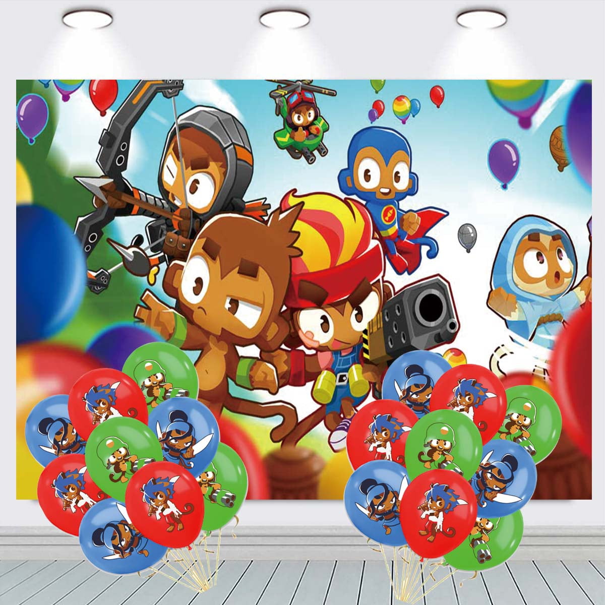 Bloons TD Tower Defense Party Decorations Backdrop Banner Balloons ...