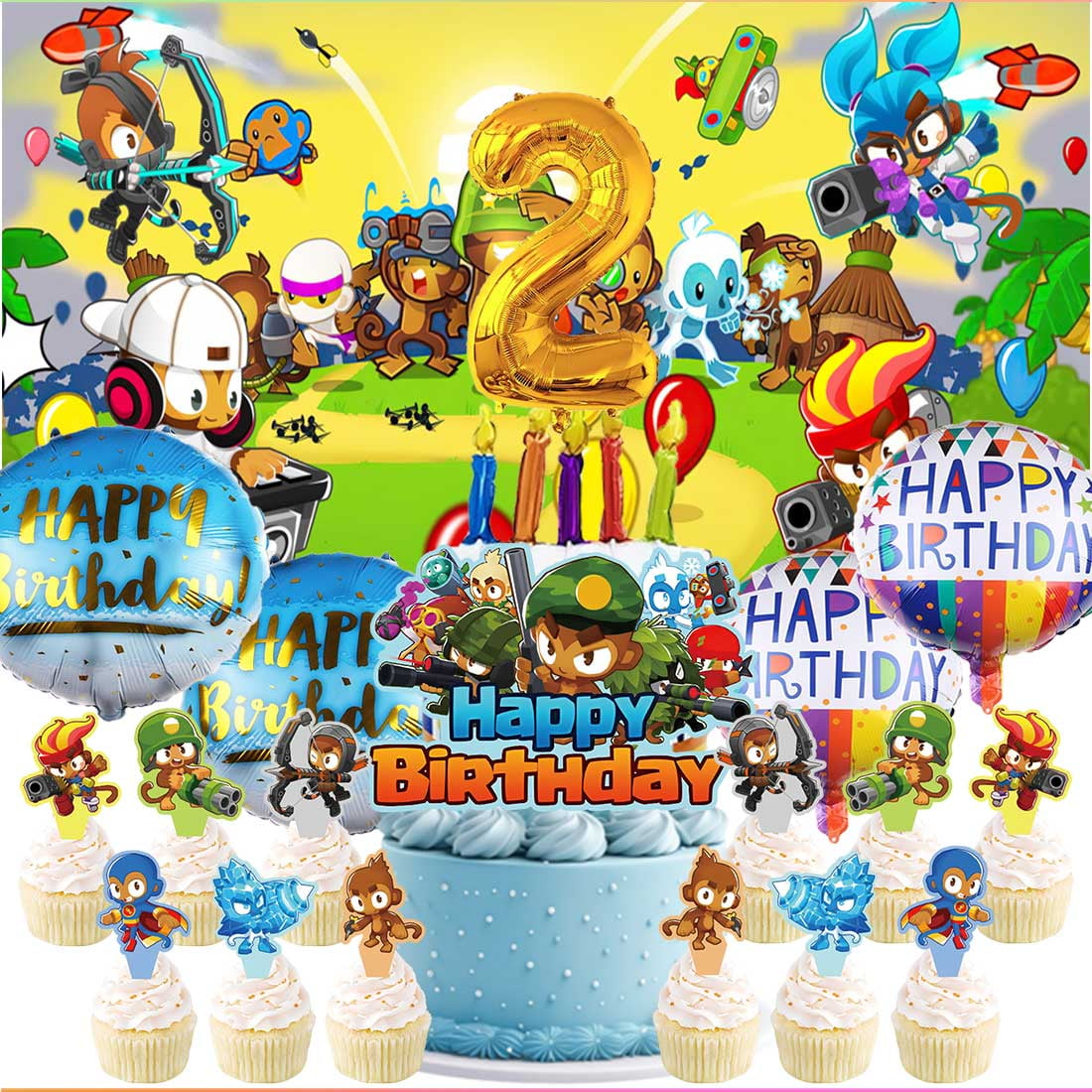 Bloons TD Tower Defense Party Supplies Decor 2nd Kit Balloons Birthday ...