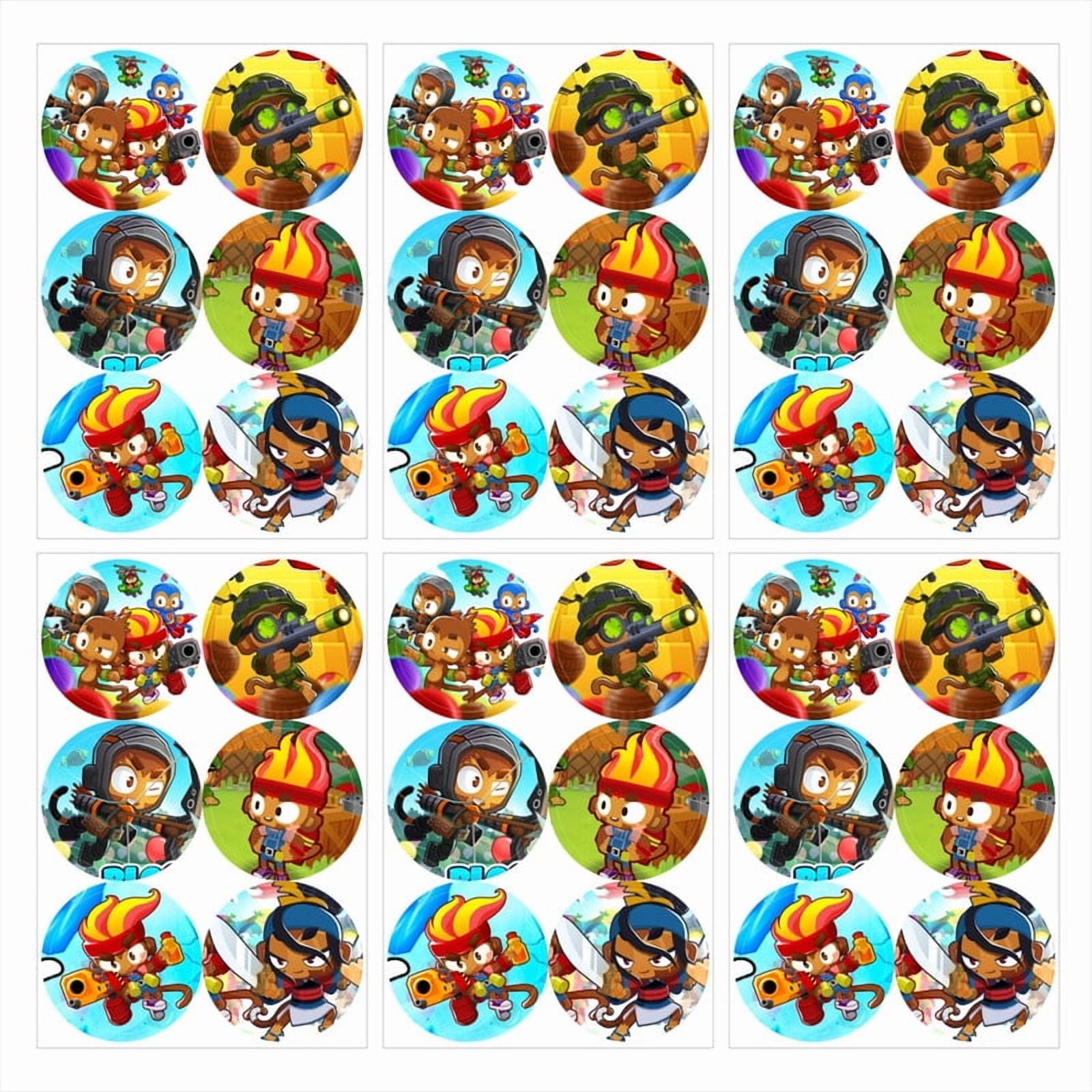 Bloons TD Tower Defense Stickers Labels Birthday Party Favors Thank You ...