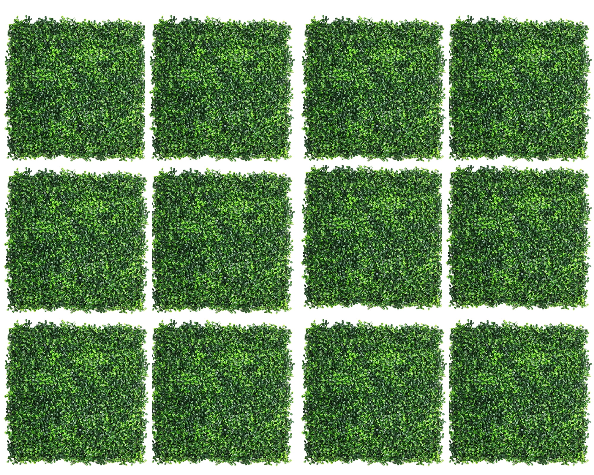 Blosmon 20"x 20" Grass Wall Panels 12Pcs Boxwood Grass Backdrop Panels ...