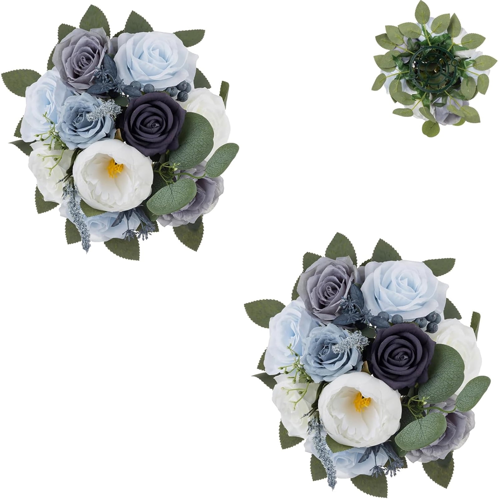 Blosmon Wedding Fake Flower Ball for Centerpiece Table Decoration 2 Pcs ...