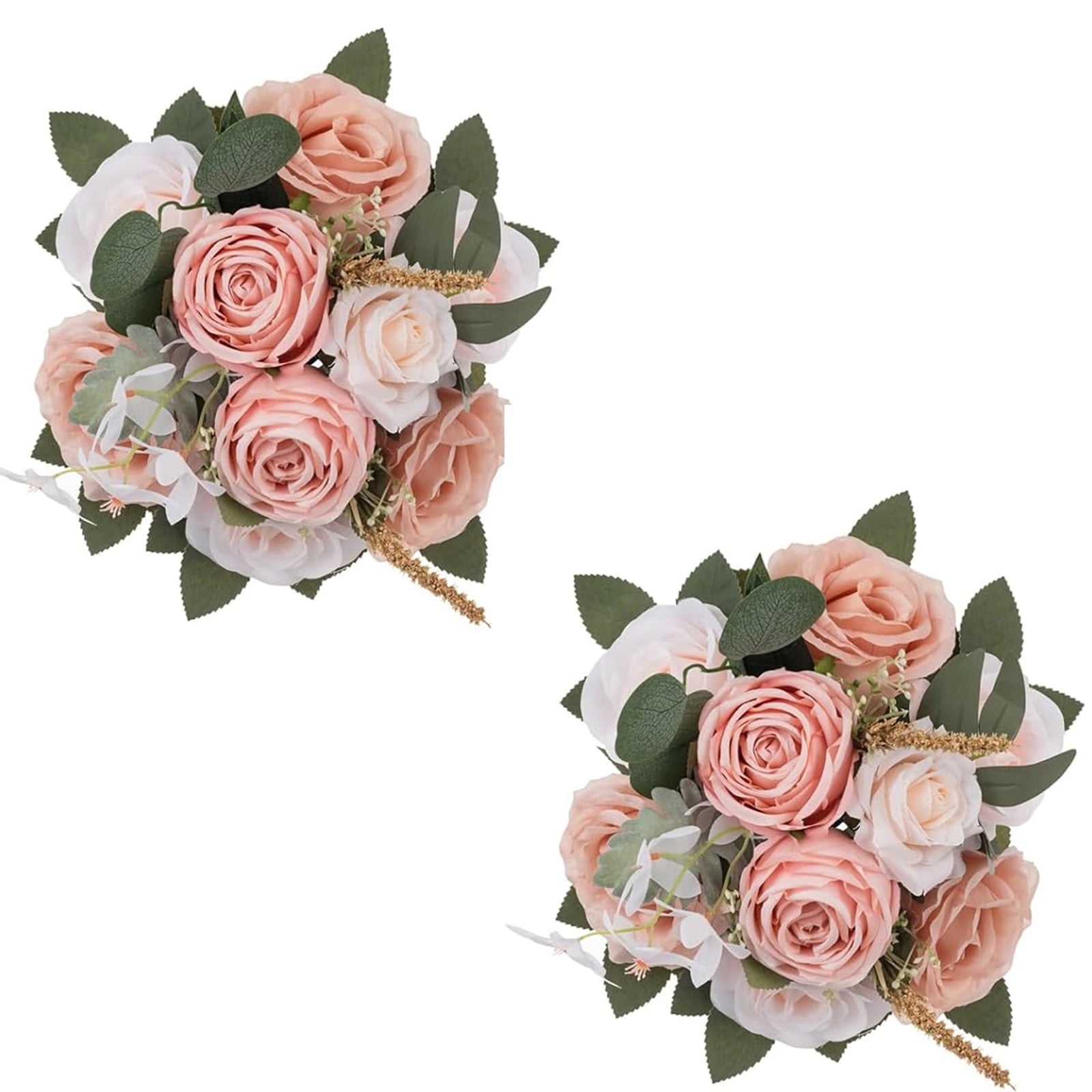 Blosmon Wedding Fake Flower Ball for Centerpiece Table Decoration 2 Pcs ...