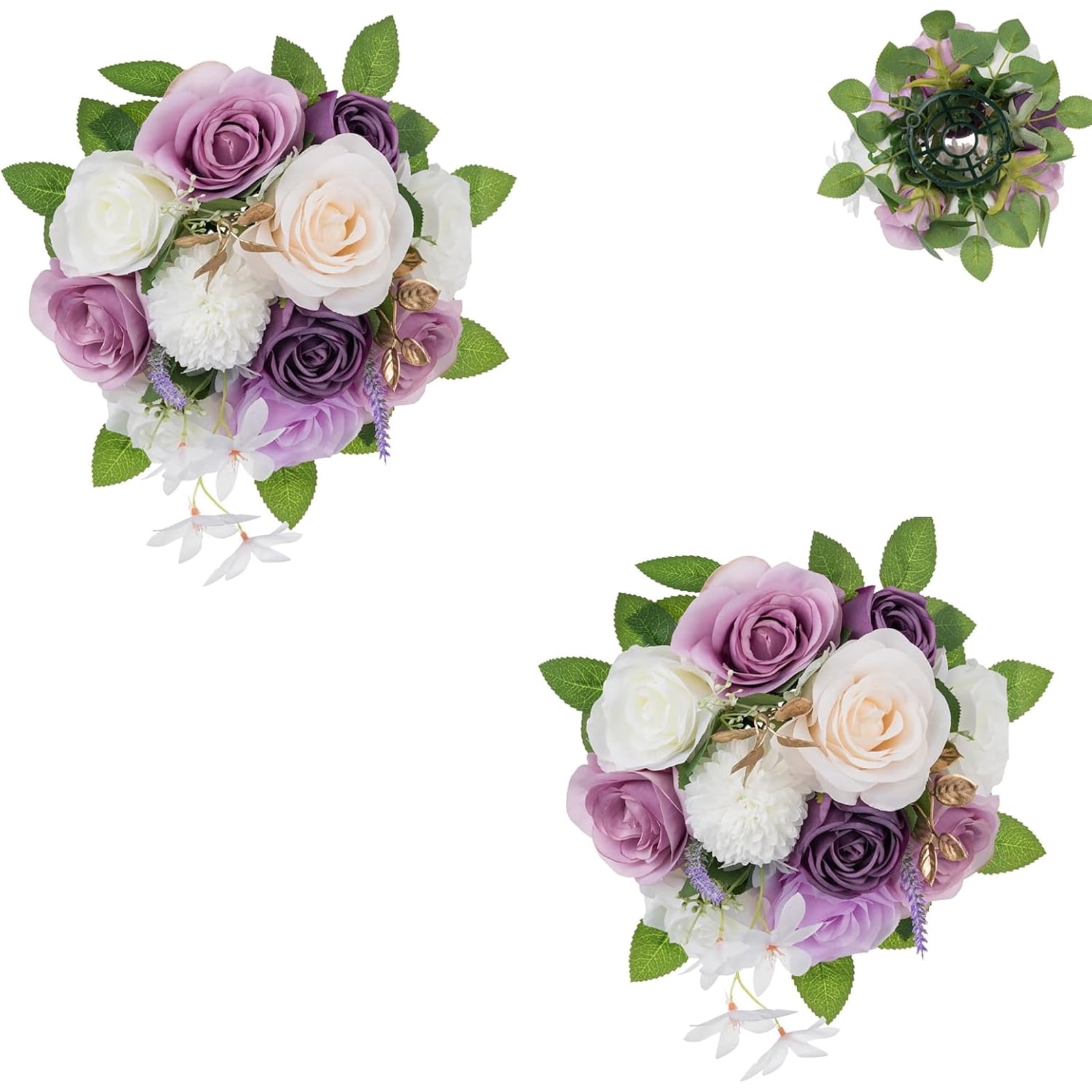 Blosmon Wedding Fake Flower Ball for Centerpiece Table Decoration 2 Pcs ...