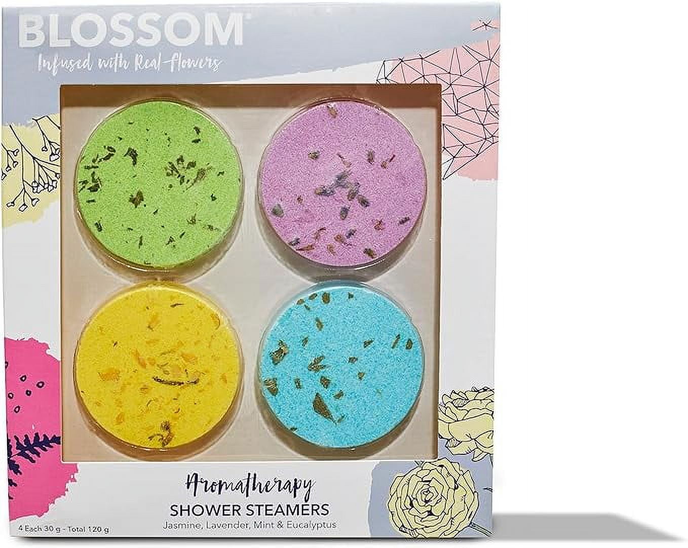 Blossom Aromatherapy Shower Steamers, Bath Bomb Tablets with Essential ...