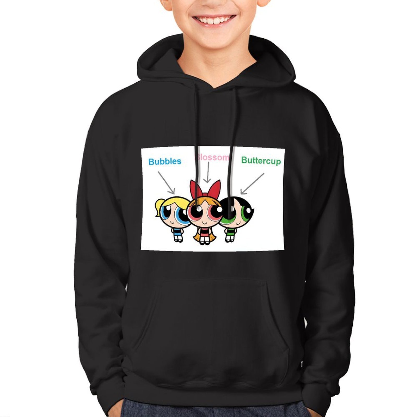 Blossom, Bubbles And Buttercup Black Kids' Hoodie 3d Print Sweatshirt ...