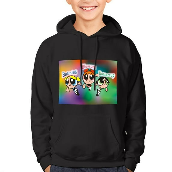 Blossom, Bubbles And Buttercup Black Kids' Hoodie 3d Print Sweatshirt ...