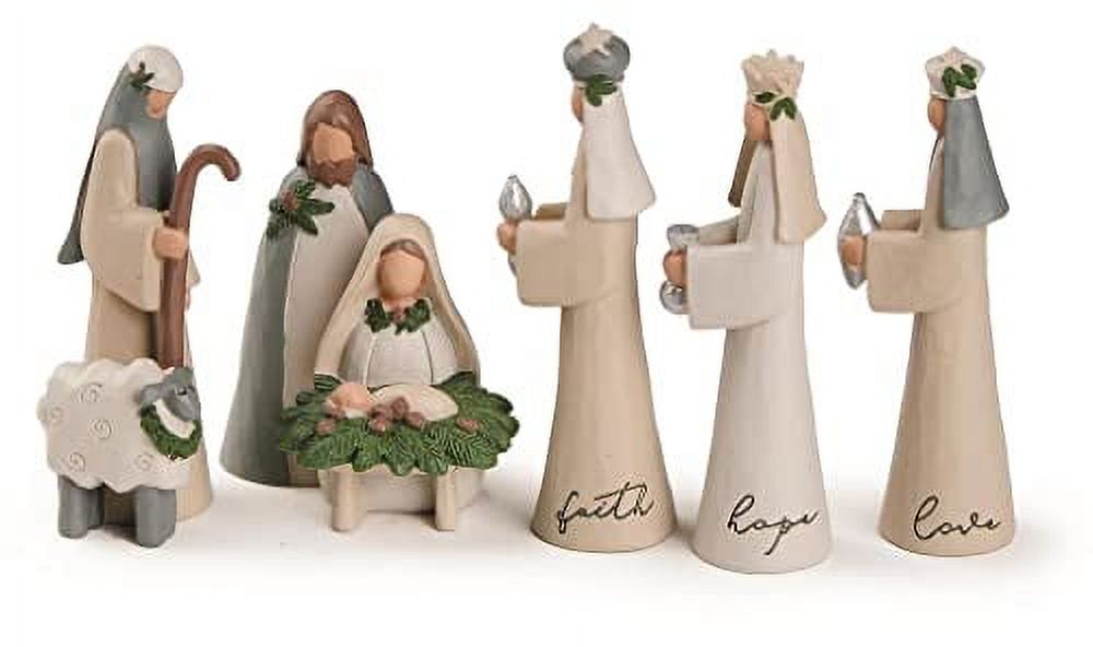 Blossom Bucket 228-13535 Nativity Scene with Christmas Greens, Set of 5 ...