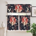 Blossom Cherry Flower Crane Curtain Tier and Valance Set 3 Piece ...