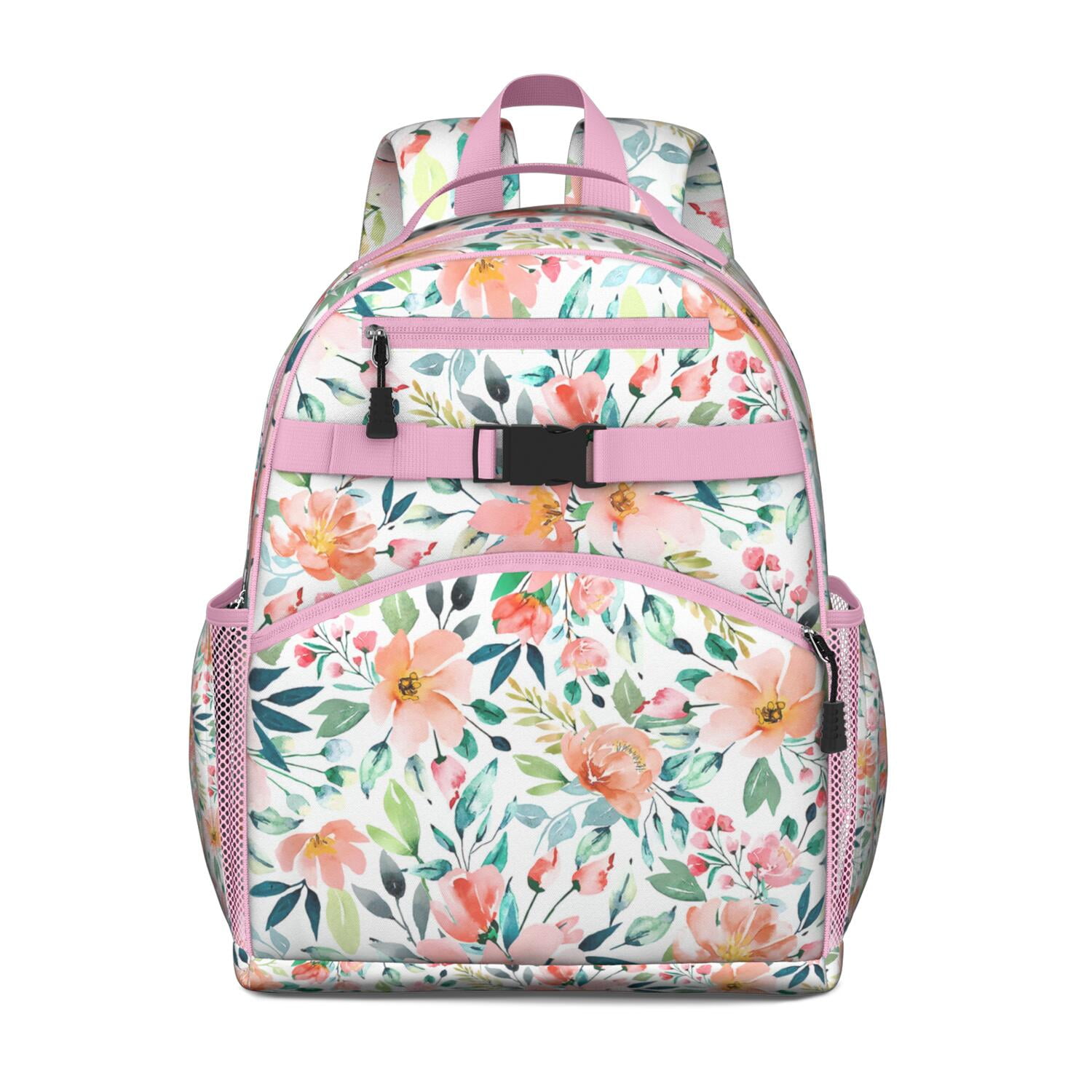 Blossom Floral Print Durable School Backpack for Commuters - Walmart.com