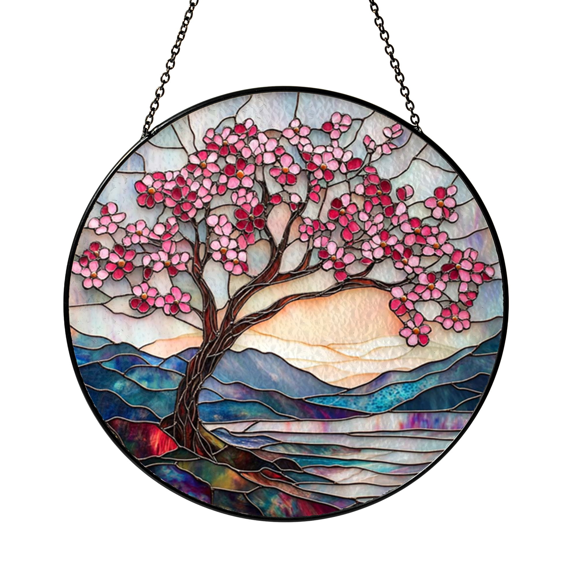 Blossom Flower Window Art – Faux Stained Glass Suncatcher - Walmart.com
