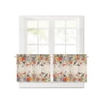 Blossom Garden Spring Flower Bird Short Blackout Curtains 24 Inch Long ...