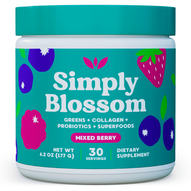 Blossom Greens Powder: Probiotics, Bloating Relief, Superfoods ...