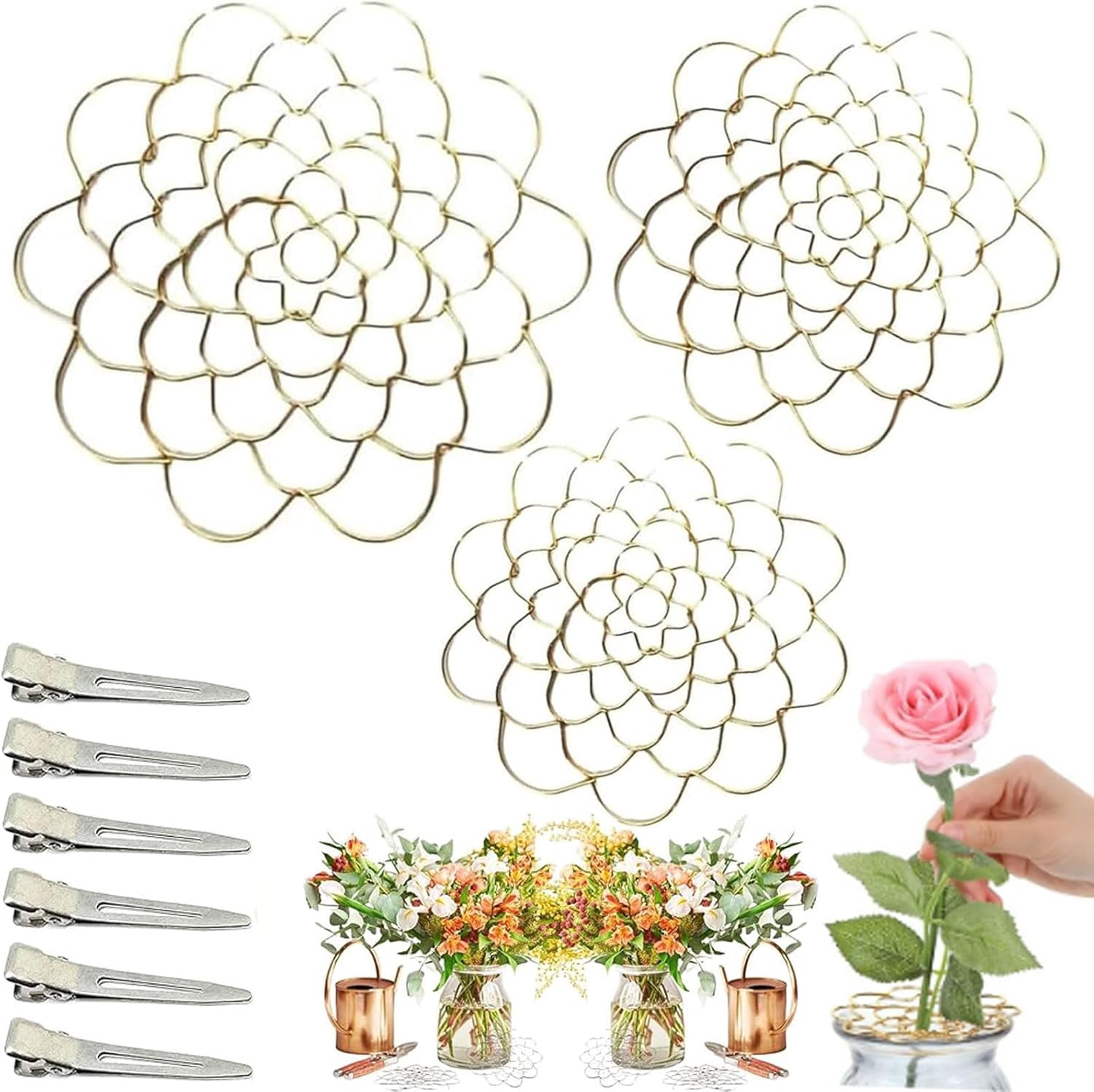 Blossom Grid Stainless Steel Floral Grid Organizer, Reusable Floral ...