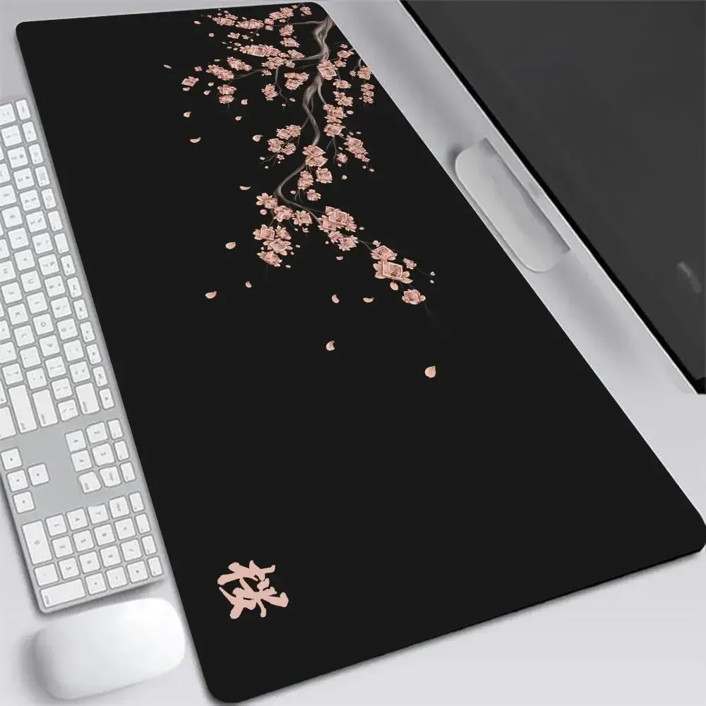 Blossom Mouse Pad XXL Gray Laptops Gaming Deskmat Sakura Mousepad Anime ...