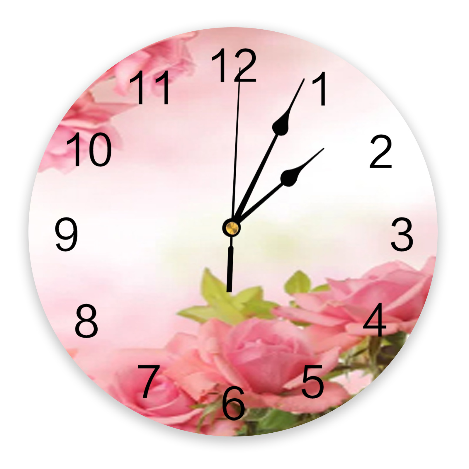 Blossom Sakura Japanese Cherry Tree Digital Wall Watch Mute Table Clock ...
