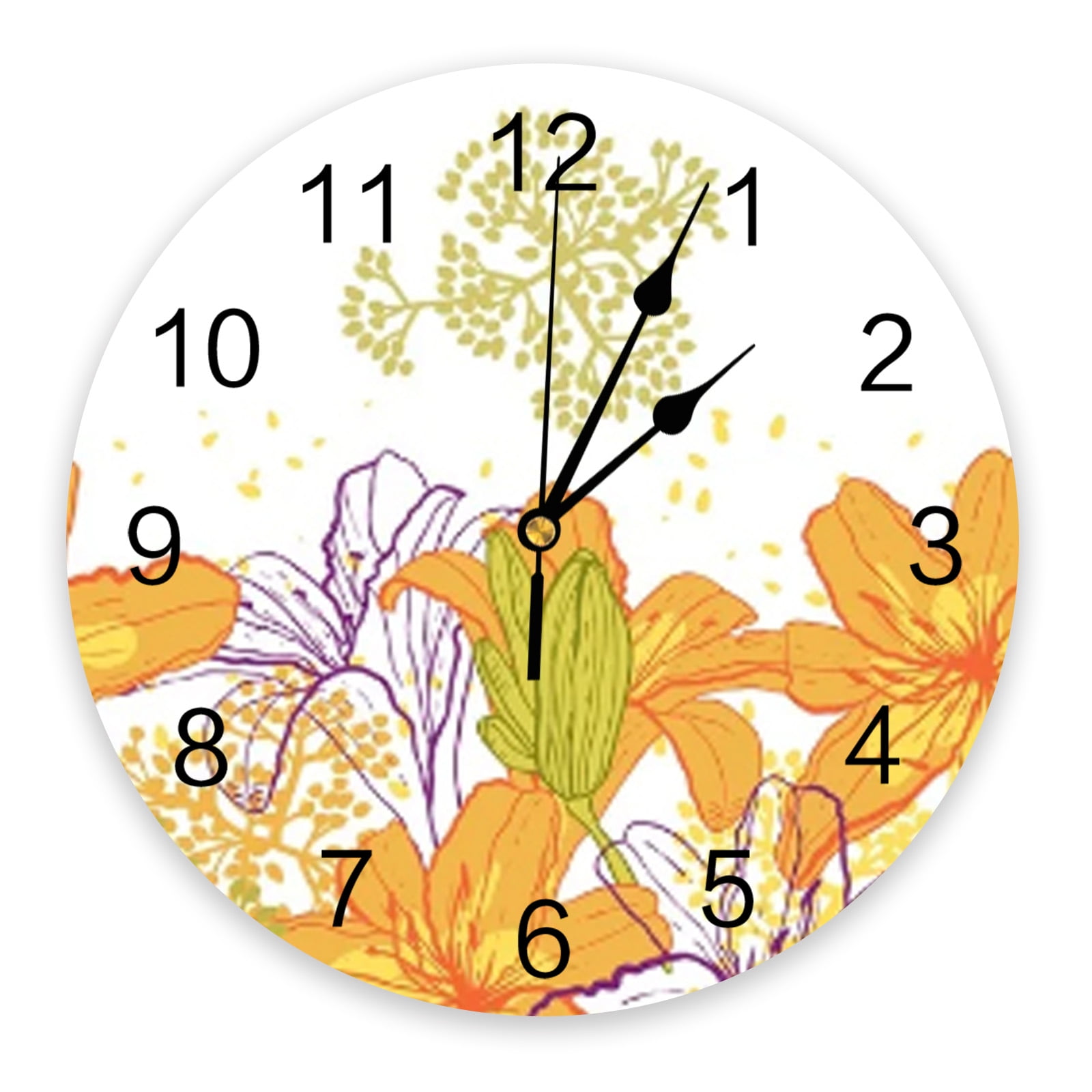 Blossom Sakura Japanese Cherry Tree Digital Wall Watch Mute Table Clock ...