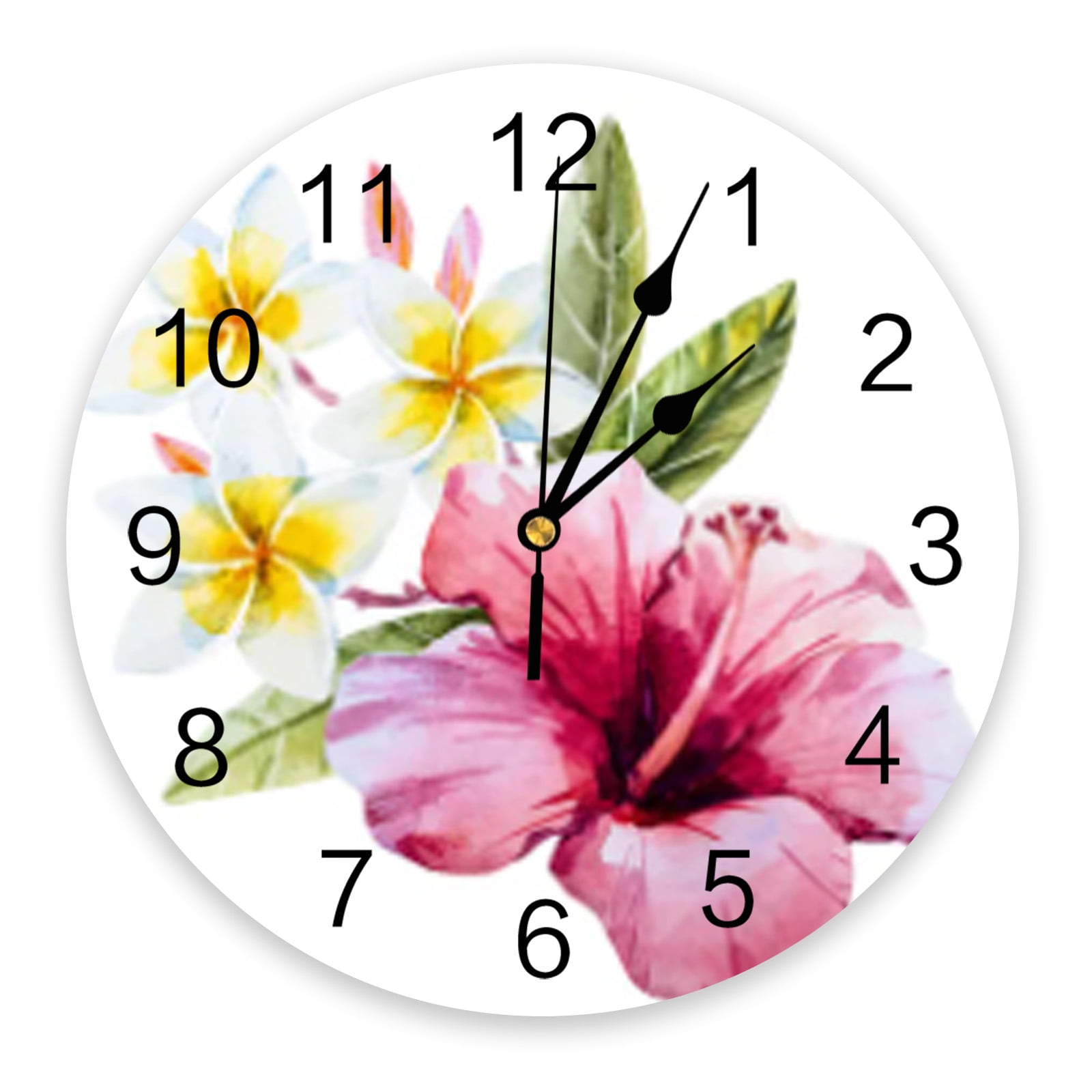 Blossom Sakura Japanese Cherry Tree Digital Wall Watch Mute Table Clock ...