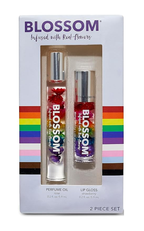 Blossom Scented Roll on Lip Gloss + Rollerball Perfume, Infused with ...