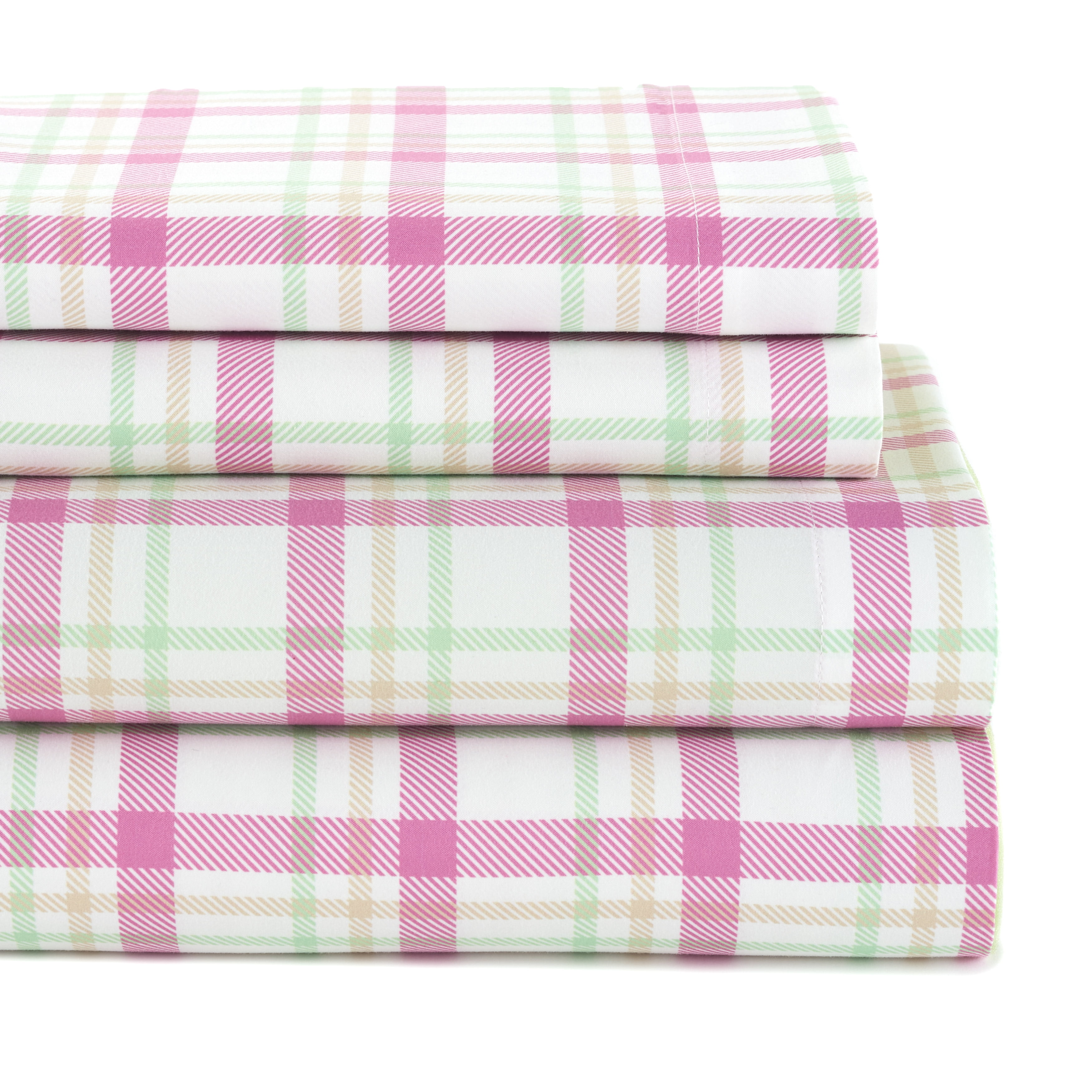 Blossom Vine Bedding Collection - Full Plaid Sheet Set - Walmart.com