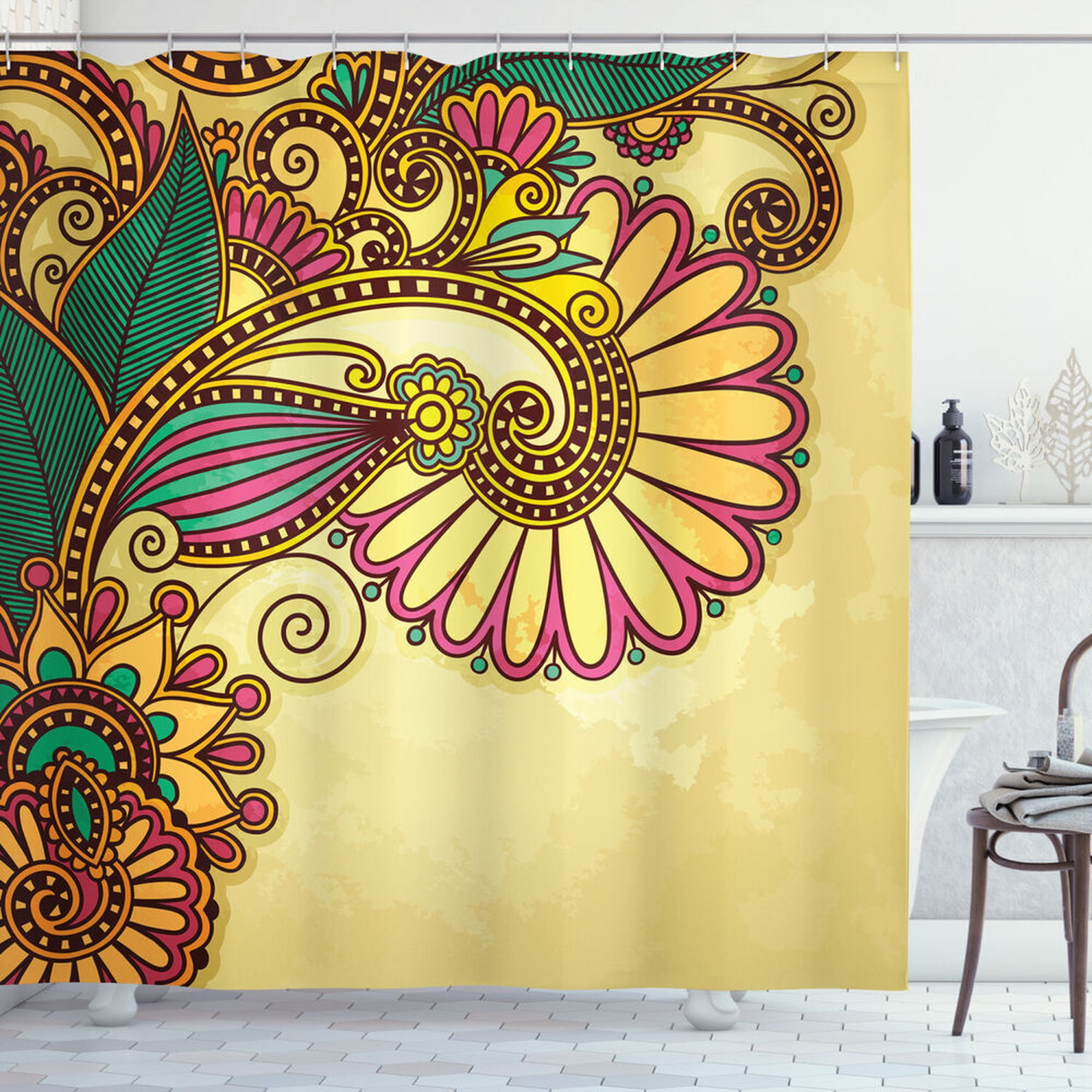 Blossoming Elegance Paisley Floral Shower Curtain Elevate Your