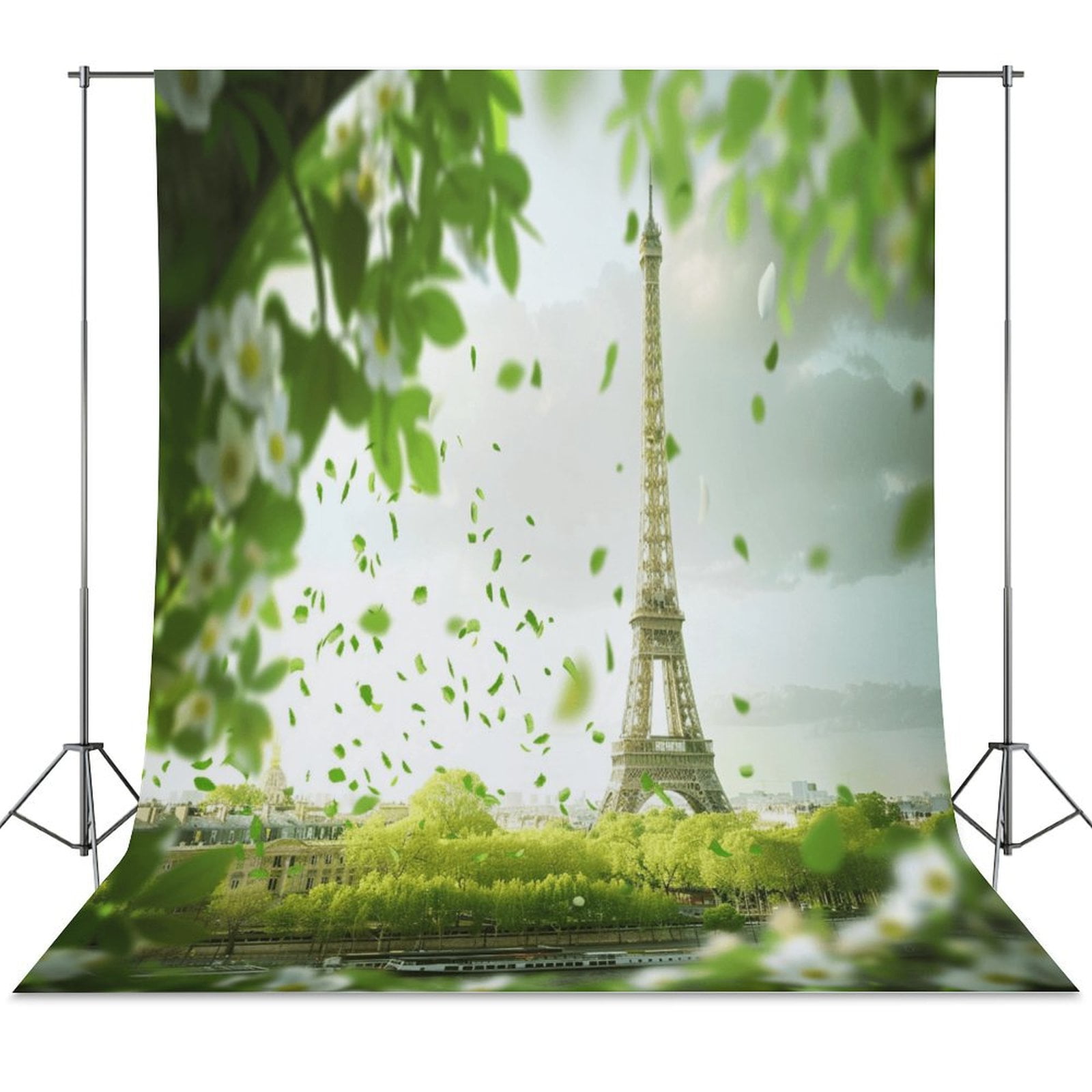Blossoming Paris Eiffel Tower Backdrop Background for Photography Photo ...