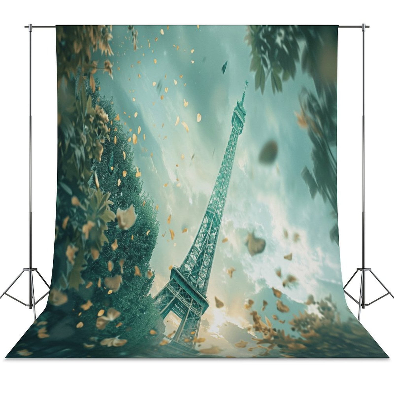 Blossoming Paris Eiffel Tower Backdrop Background for Photography Photo ...