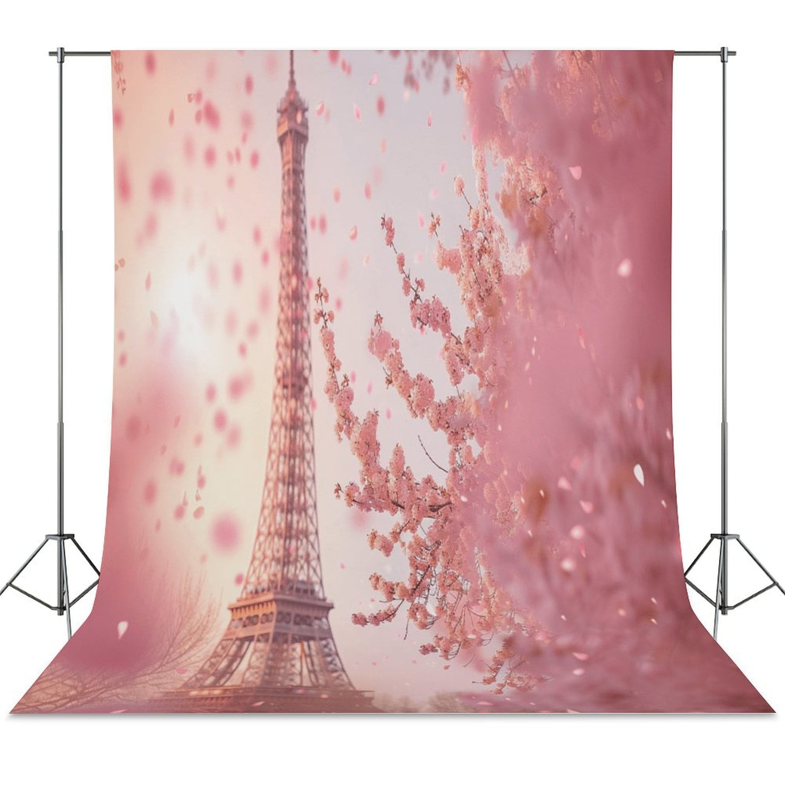 Blossoming Paris Eiffel Tower Backdrop Background for Photography Photo ...