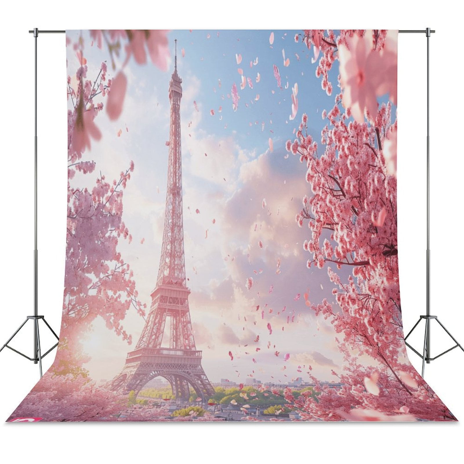 Blossoming Paris Eiffel Tower Backdrop Background for Photography Photo ...