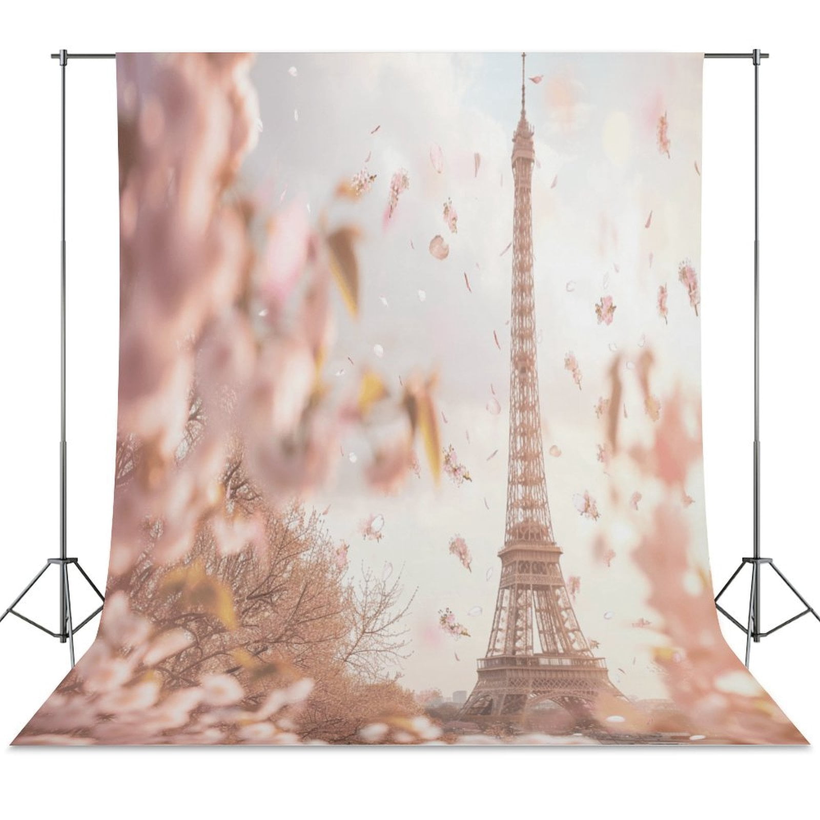 Blossoming Paris Eiffel Tower Backdrop Background for Photography Photo ...