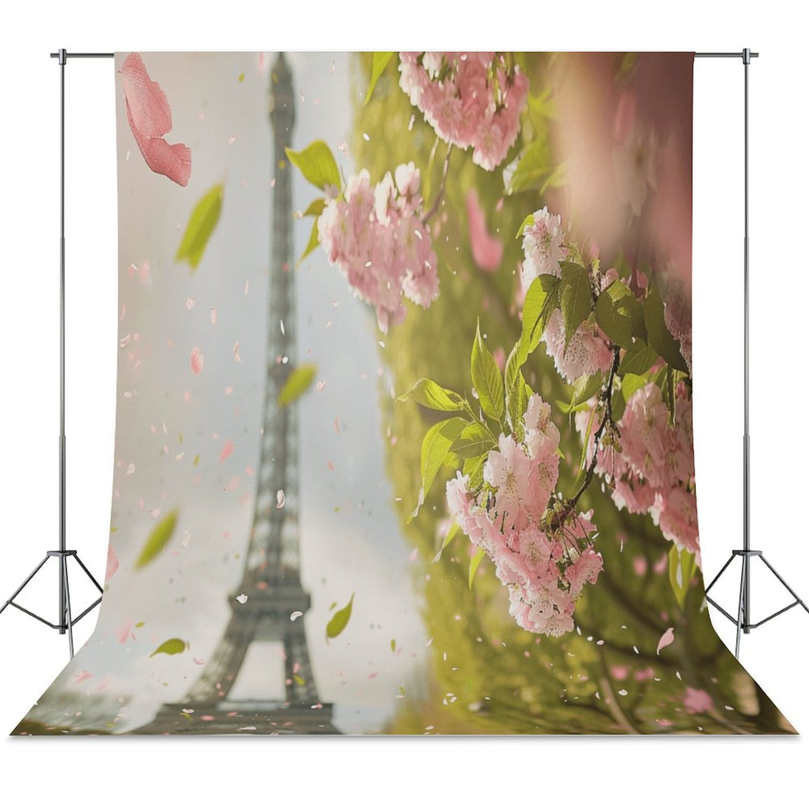 Blossoming Paris Eiffel Tower Backdrop Background for Photography Photo ...