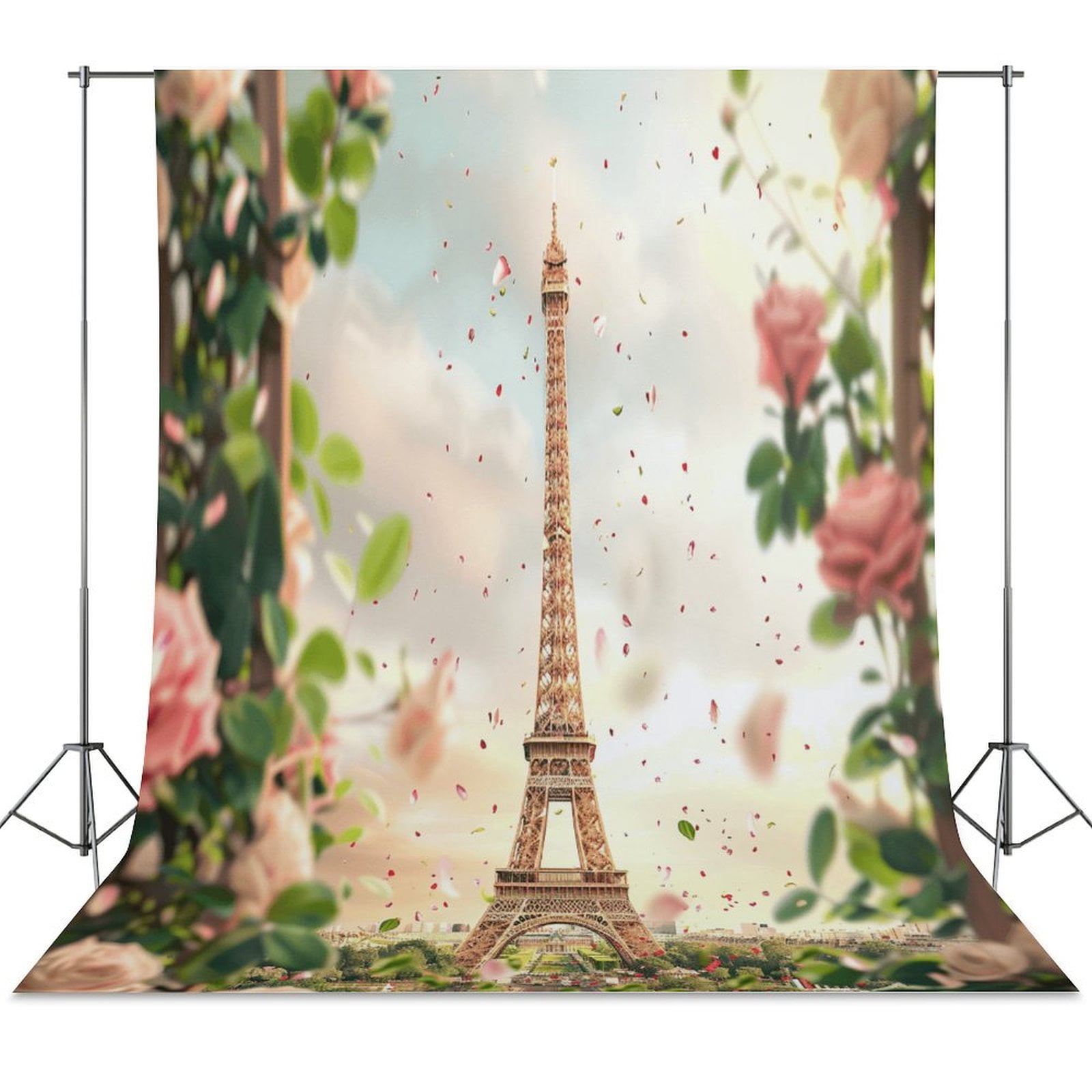 Blossoming Paris Eiffel Tower Backdrops for Photography Kids Adult ...
