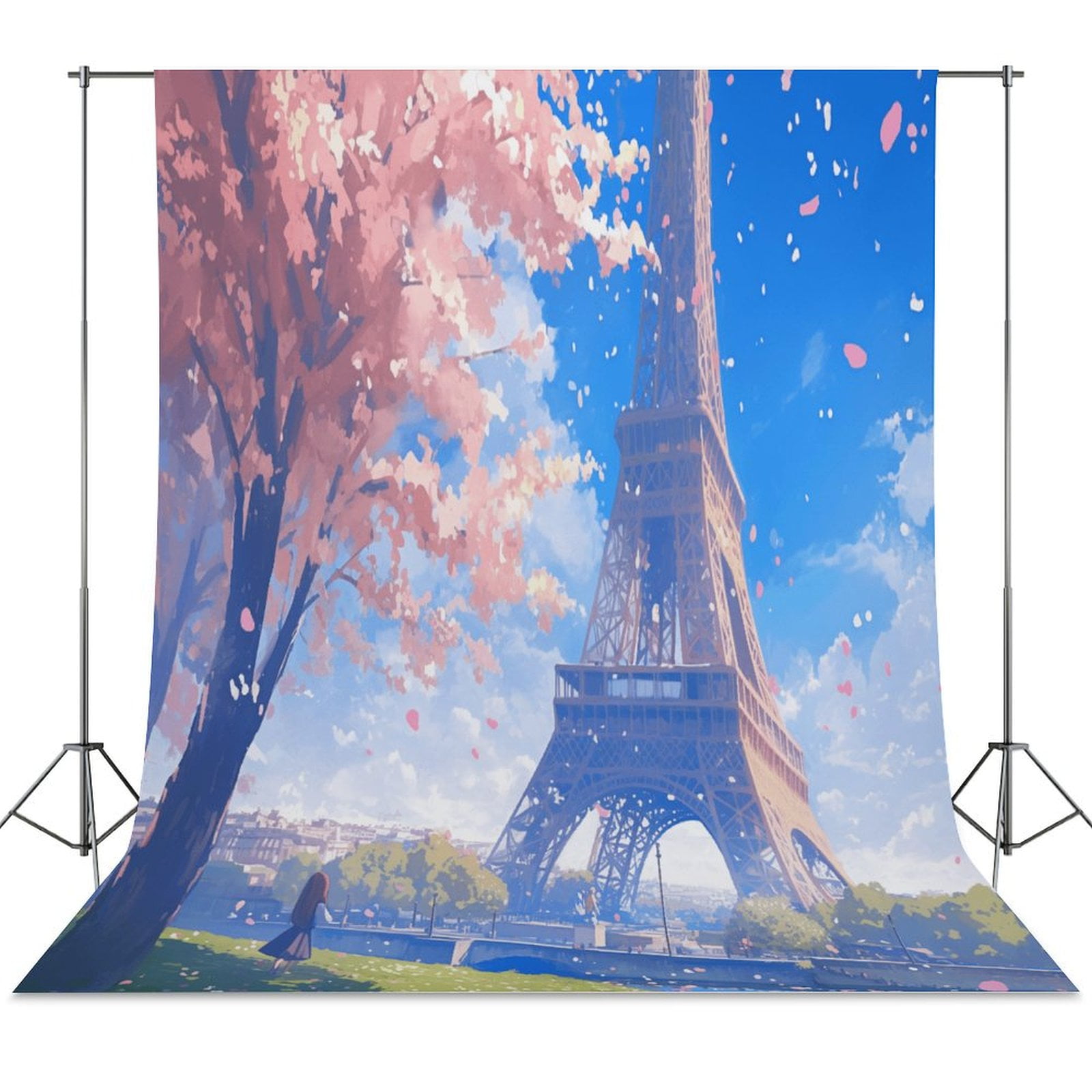 Blossoming Paris Eiffel Tower Backdrops for Photography Kids Adult ...
