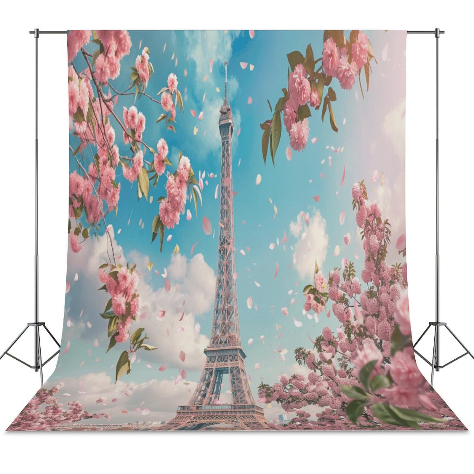 Blossoming Paris Eiffel Tower Backdrops for Photography Kids Adult ...