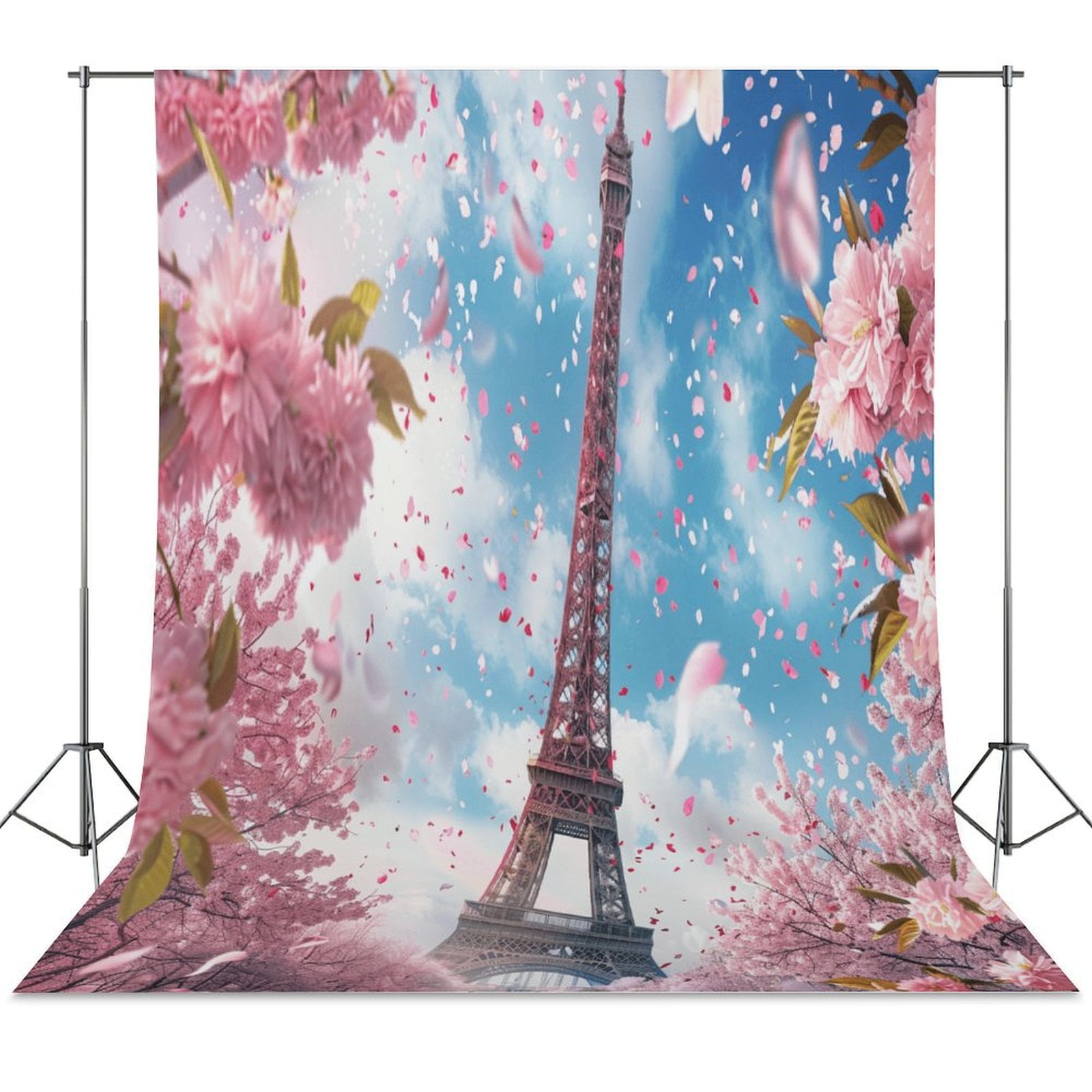 Blossoming Paris Eiffel Tower Backdrops for Photography Kids Adult ...
