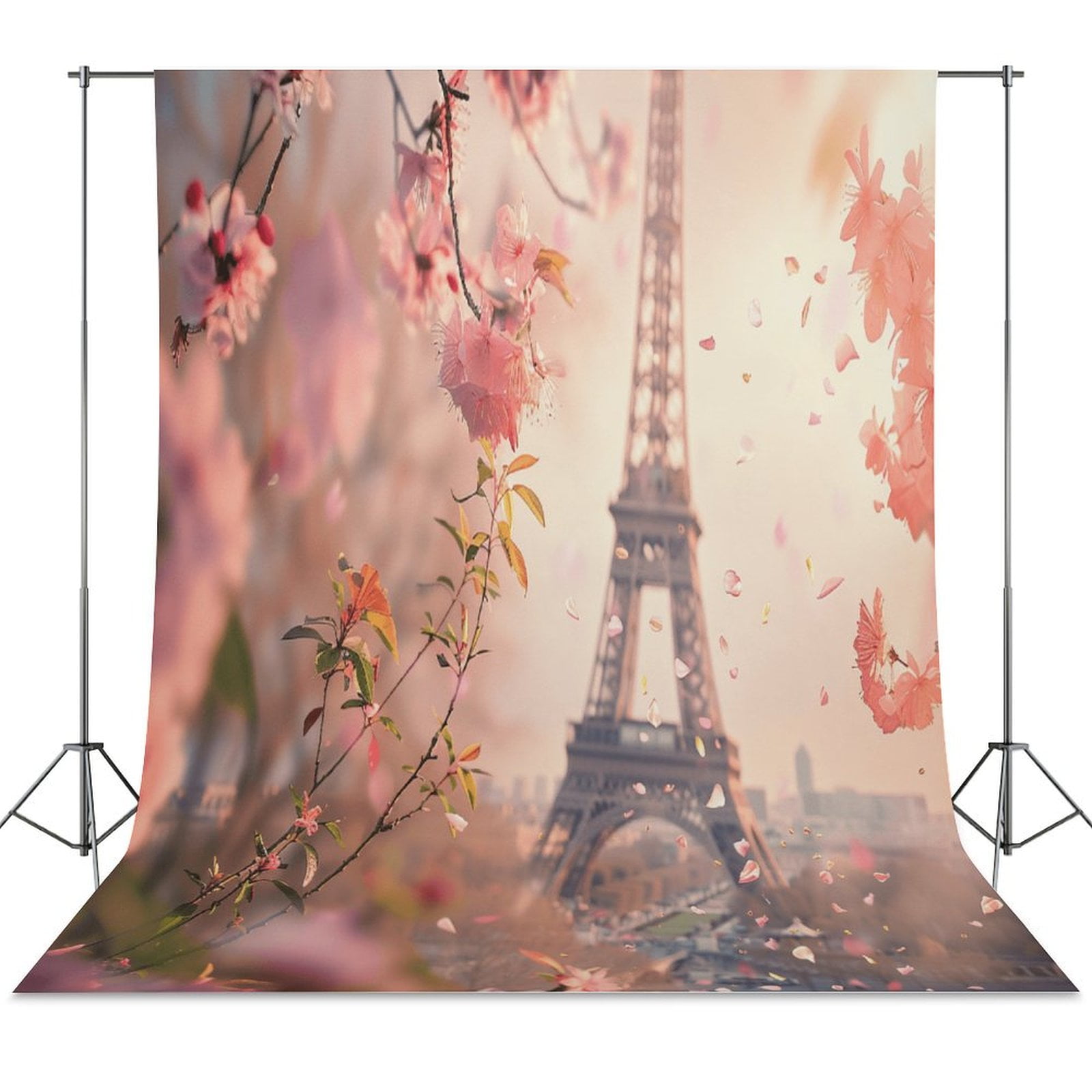 Blossoming Paris Eiffel Tower Backdrops for Photography for Party ...