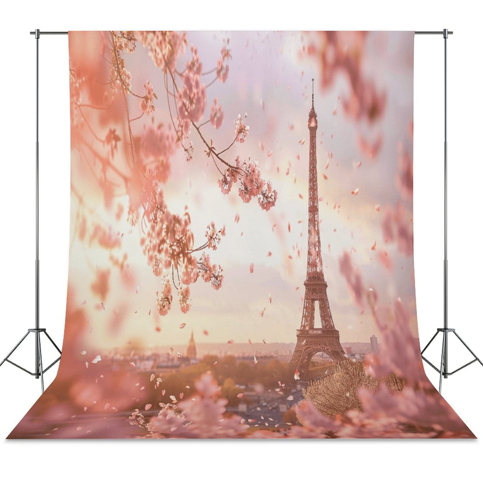 Blossoming Paris Eiffel Tower Backdrops for Photography for Party ...