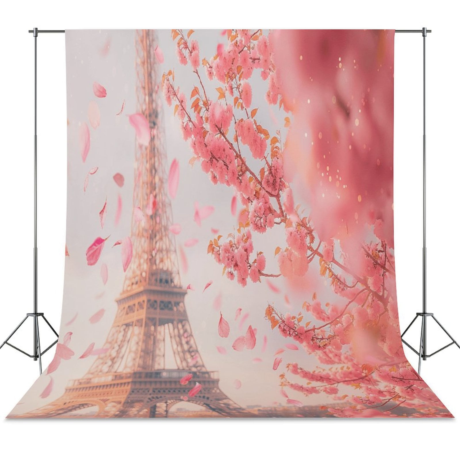 Blossoming Paris Eiffel Tower Backdrops for Photography for Party ...