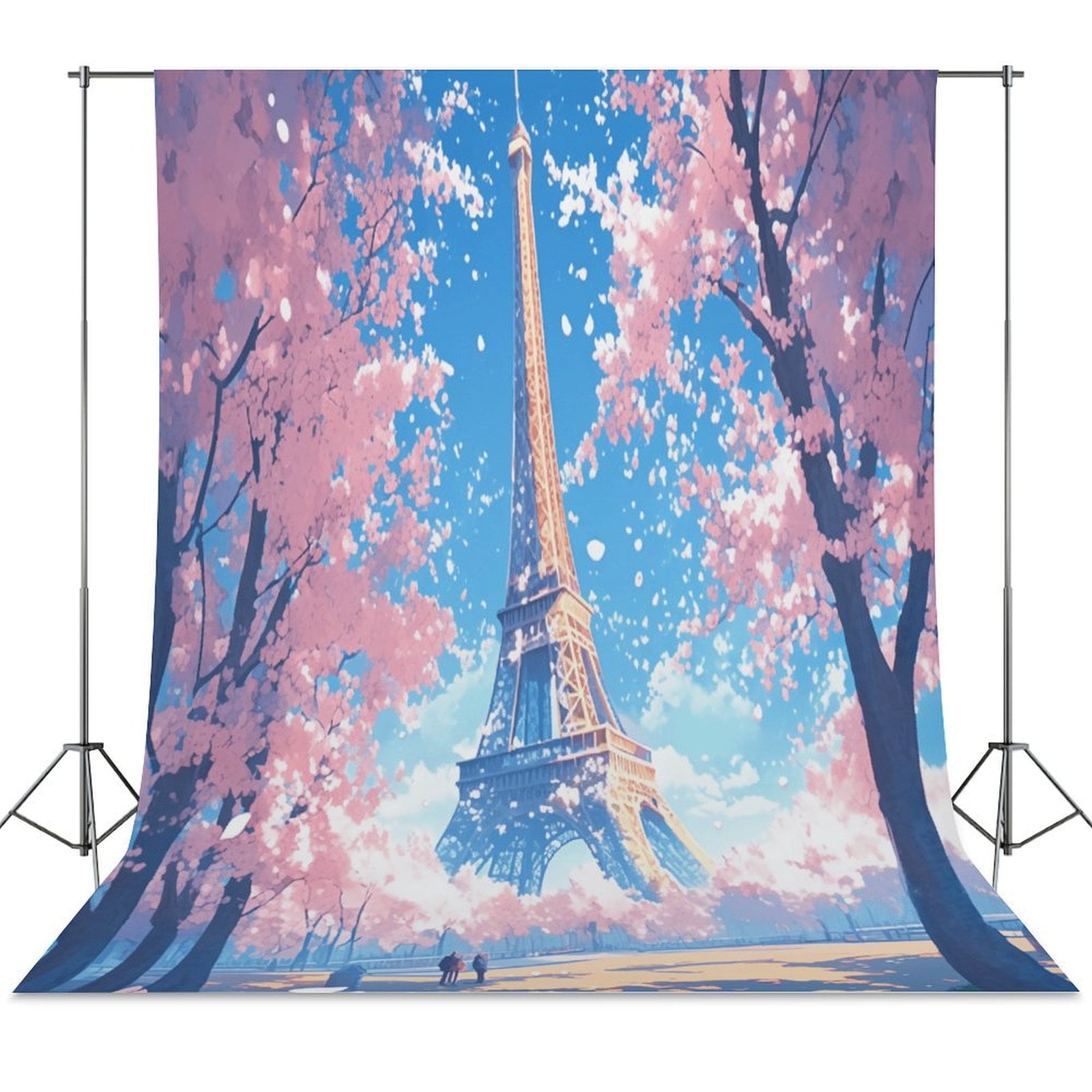 Blossoming Paris Eiffel Tower Backdrops for Photography for Party ...